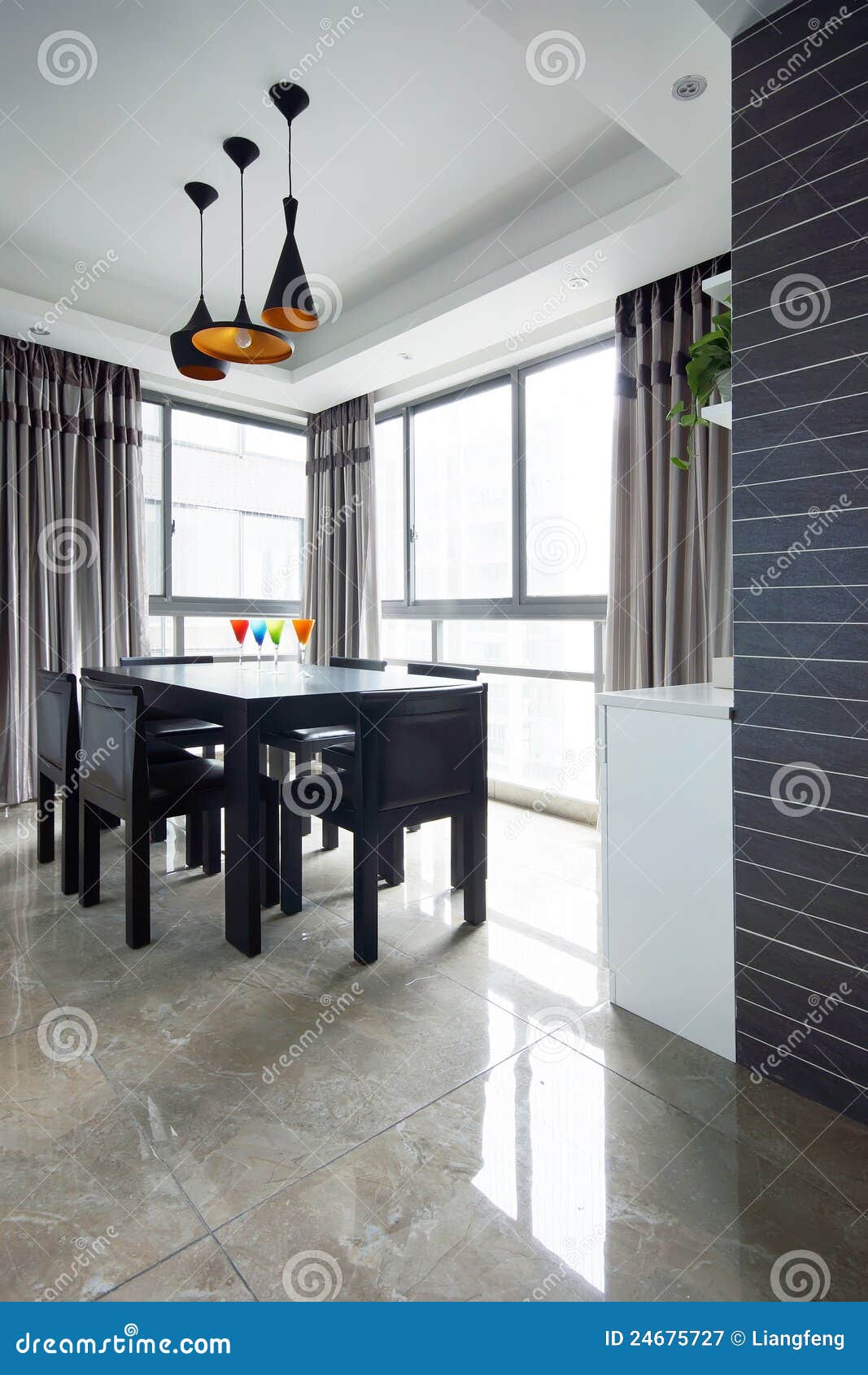 Clean the dining room stock image. Image of lighting - 24675727