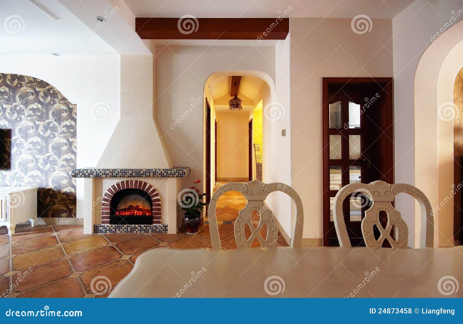 Clean the dining room stock photo. Image of luxury, interior - 24873458