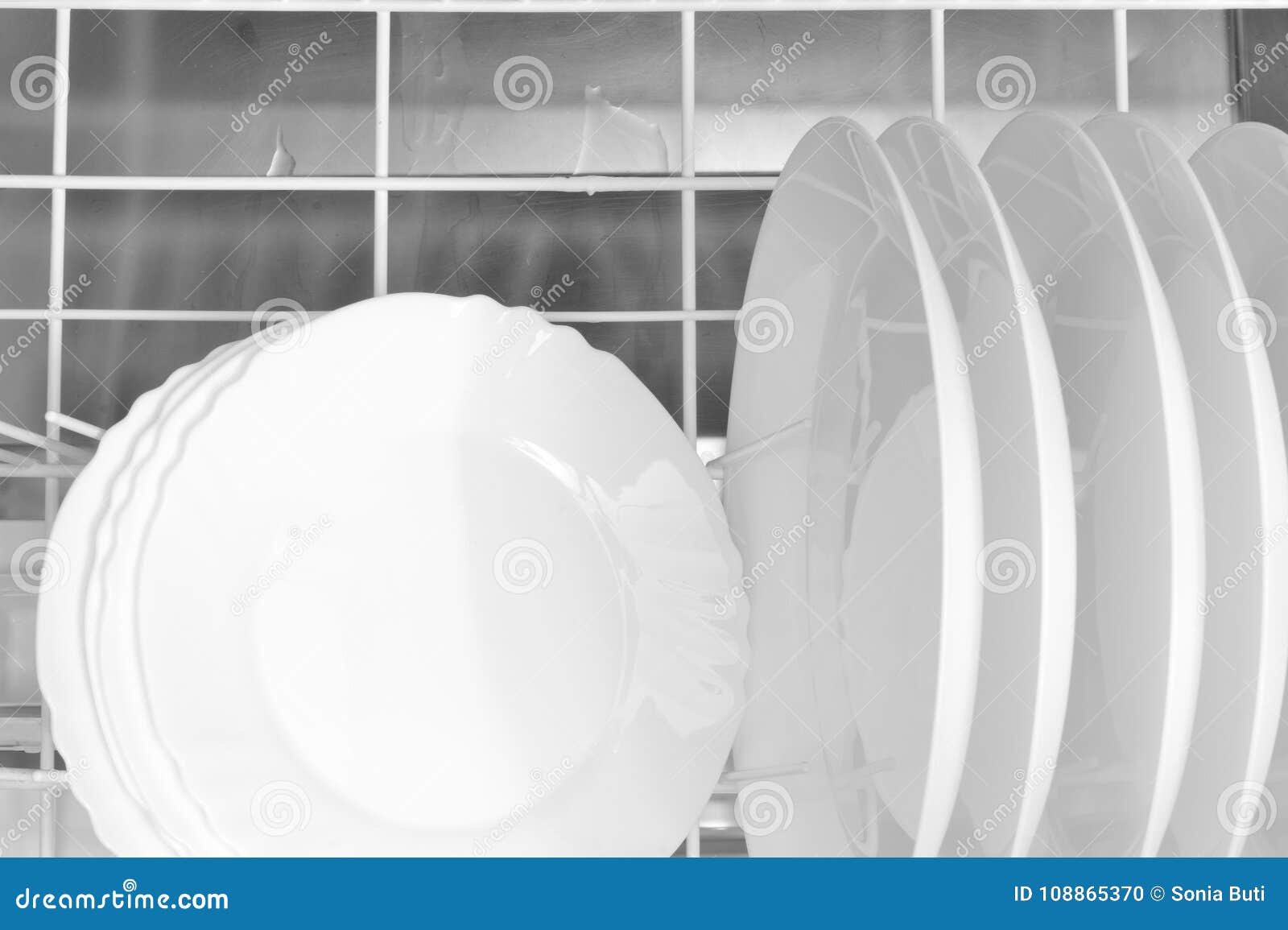 Clean Dishes in the Dishwasher Stock Photo - Image of dish, plate ...