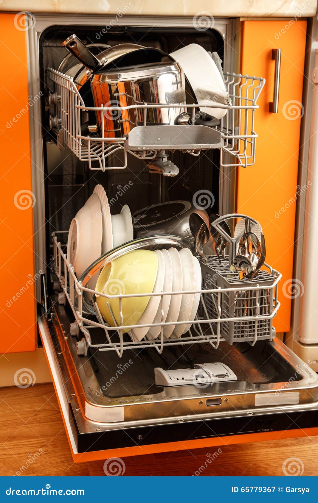 Clean Dishes Dishwashing Machine Stock Image - Image of appliance ...