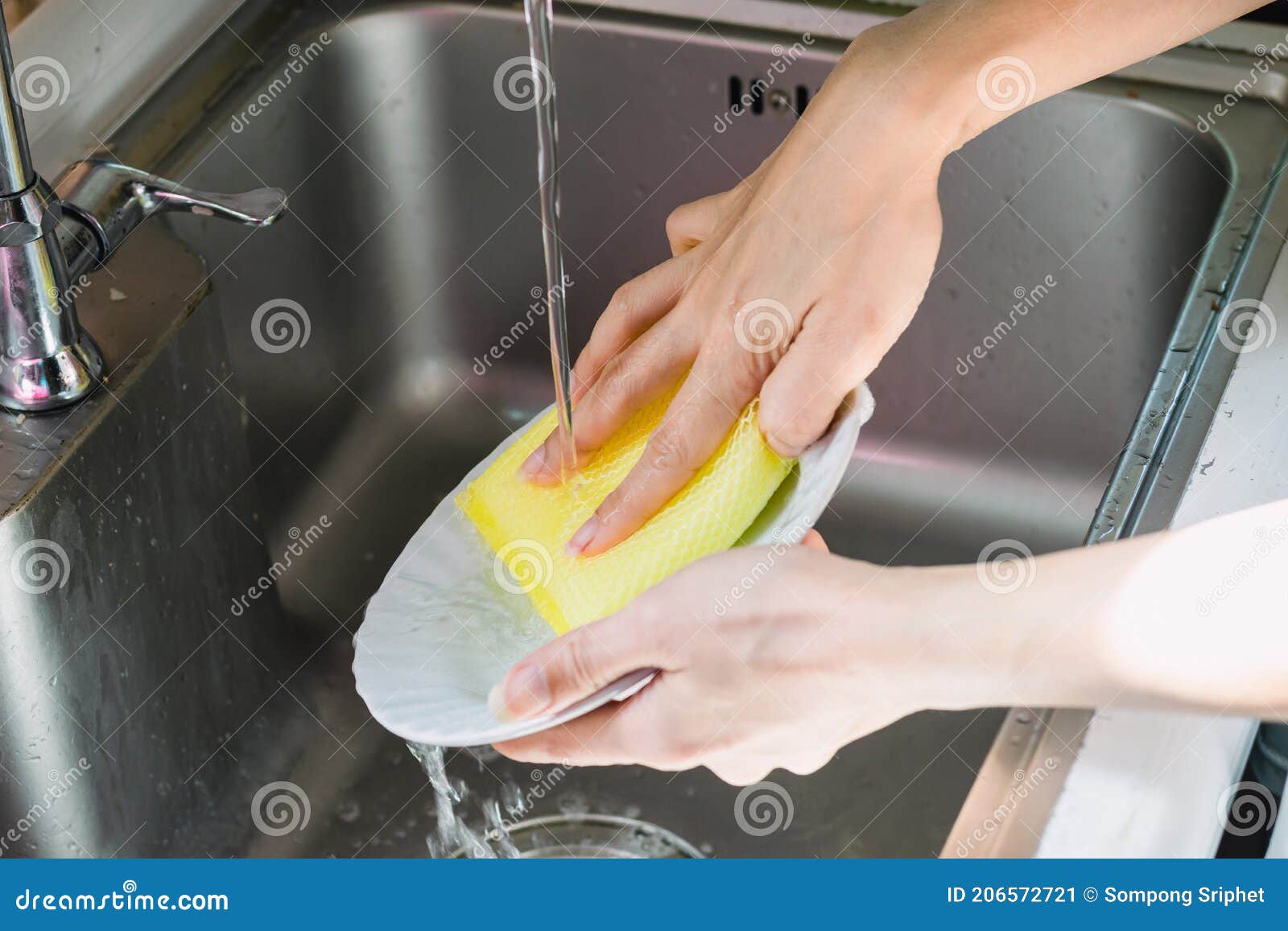 Clean the Dishes in the Kitchen Stock Image - Image of kitchenware ...