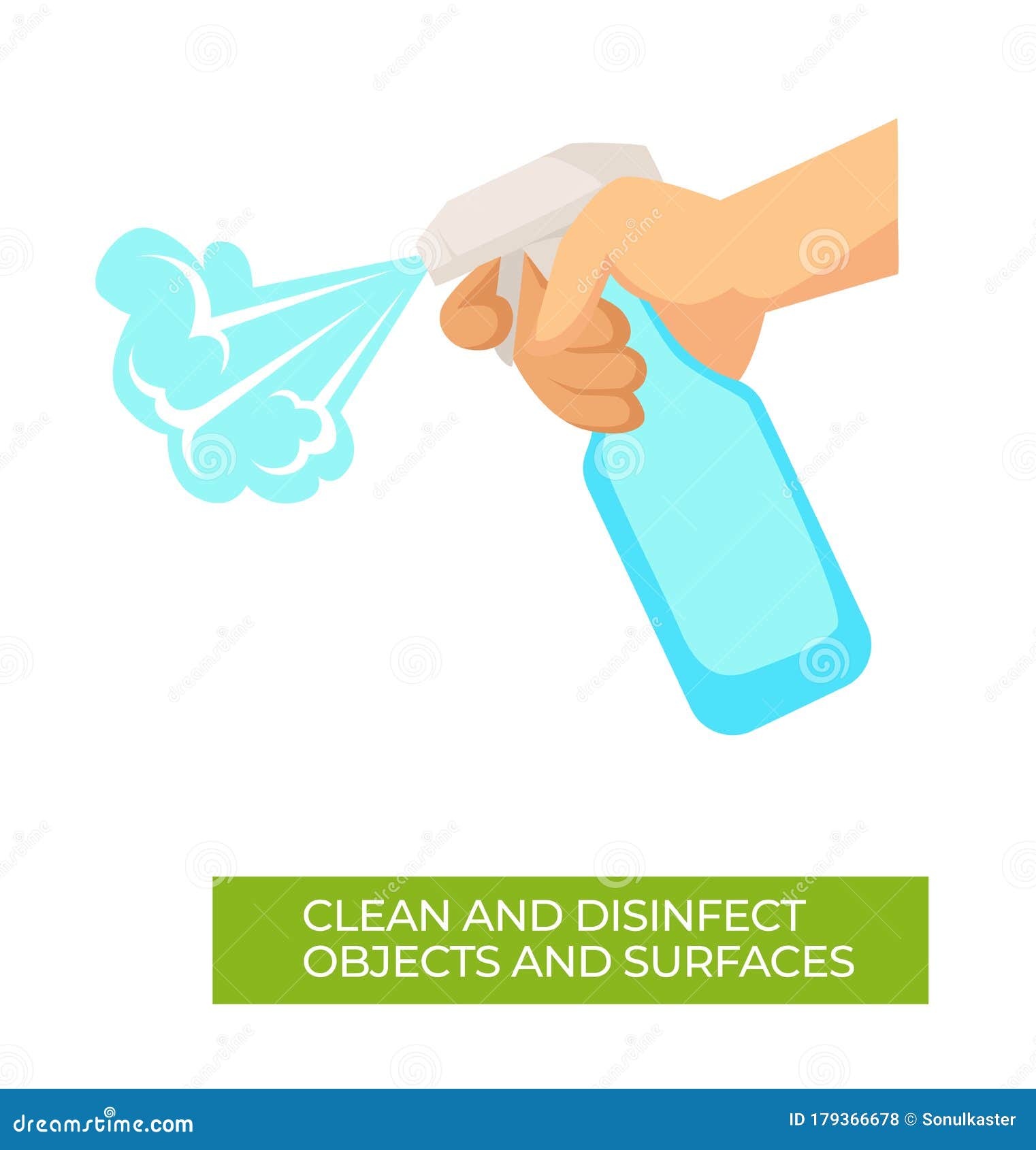 Clean And Disinfect Frequently Touched Objects And Surfaces, Outline ...