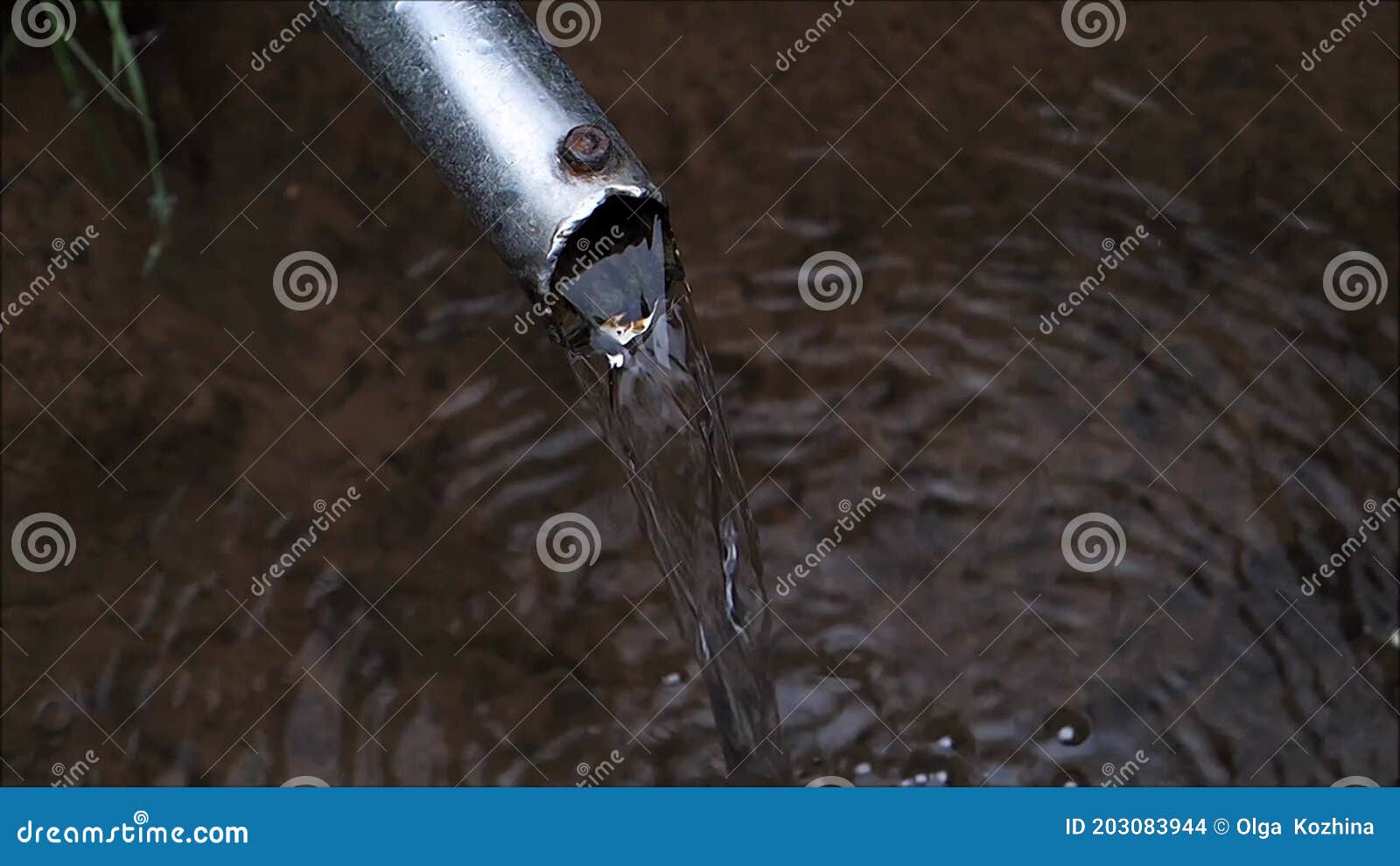 Clean Drinking Spring Water Flows from the Pipe. Stock Footage - Video ...