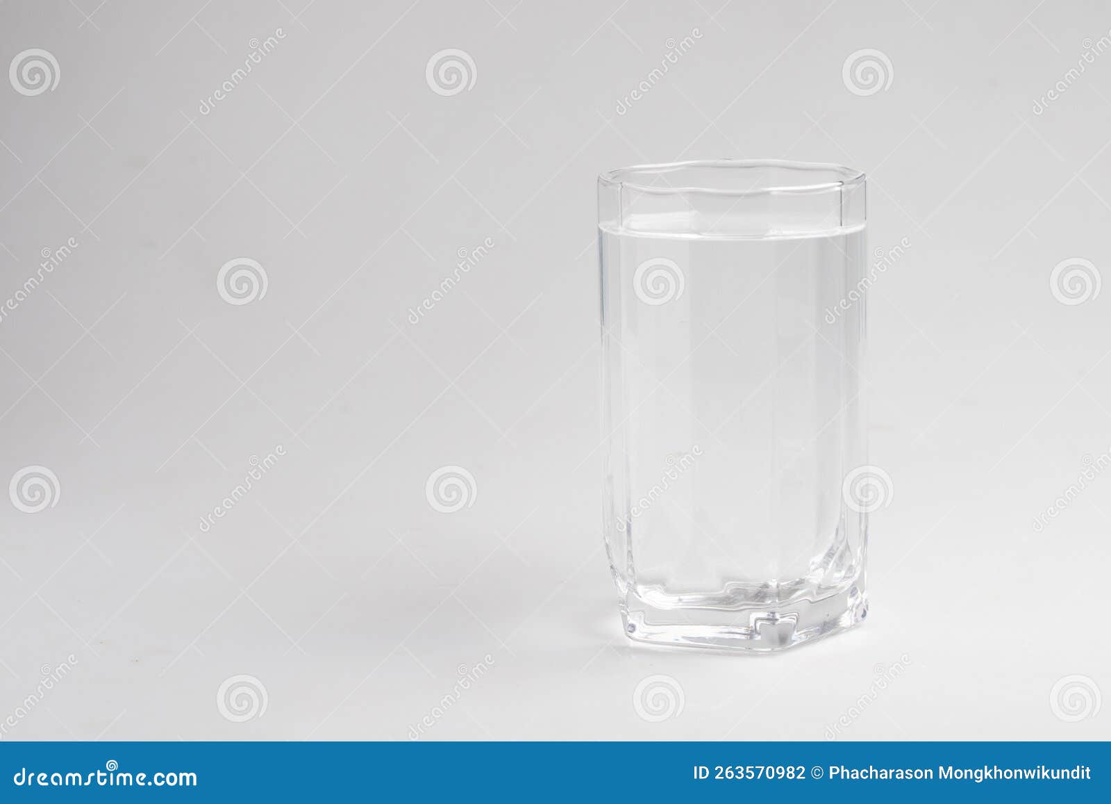Clean Drinking Water in a Clear Glass Stock Photo - Image of clipping ...