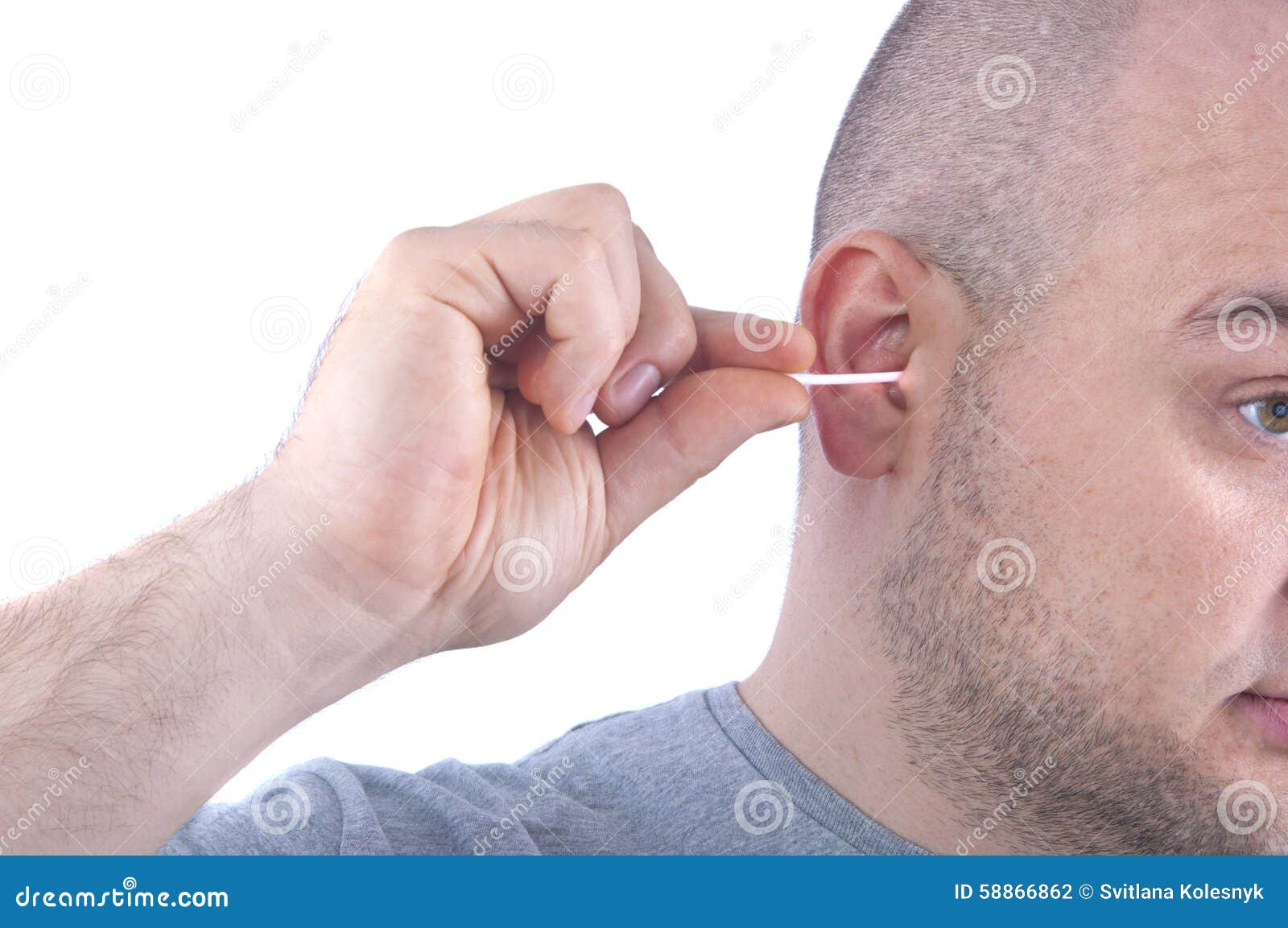 Clean ears stock photo. Image of modern, lifestyle, front - 58866862
