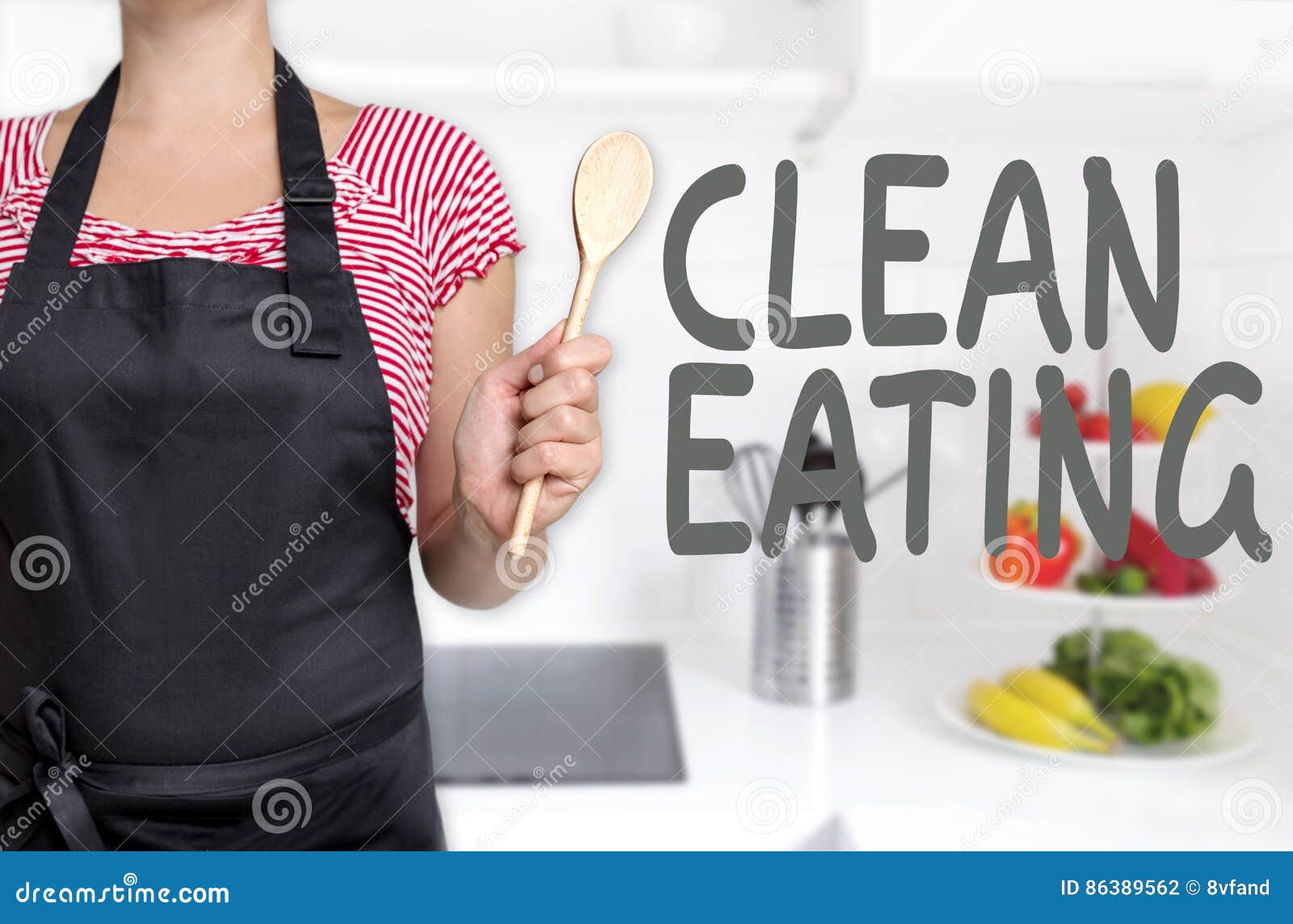 Clean Eating Concept is Shown by Kitchen Chef Stock Photo - Image of ...