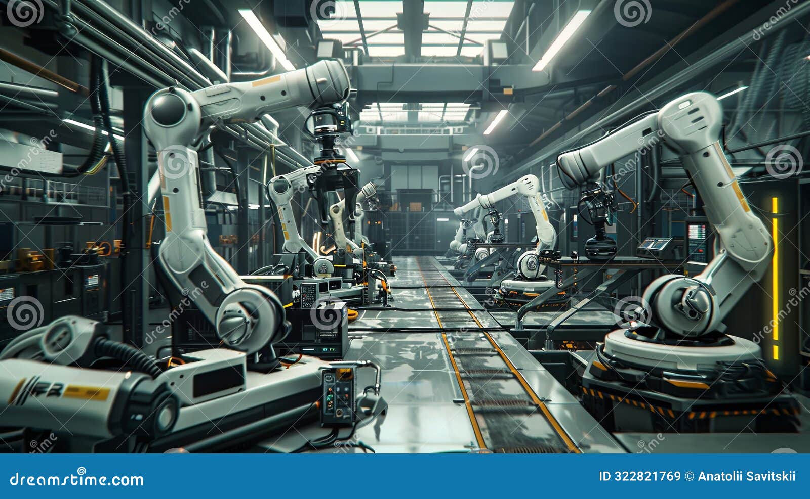 A Clean and Efficient High-tech Manufacturing Plant Featuring Robotic ...