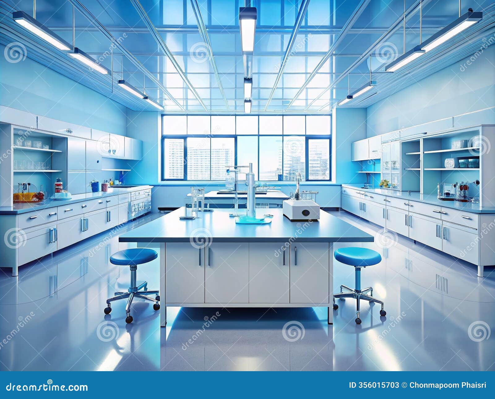 Cleanroom With Sleek And Modern Robots, Interacting With Advanced ...