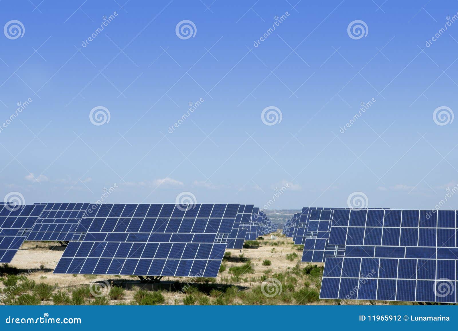 Clean Electric Energy Solar Plates Generators Stock Photo - Image of ...