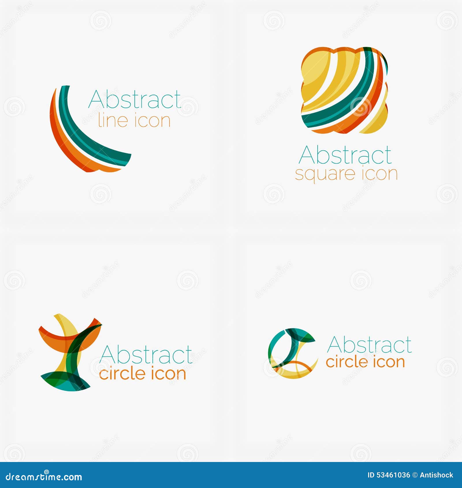 Clean Elegant Circle Shaped Abstract Geometric Stock Vector ...