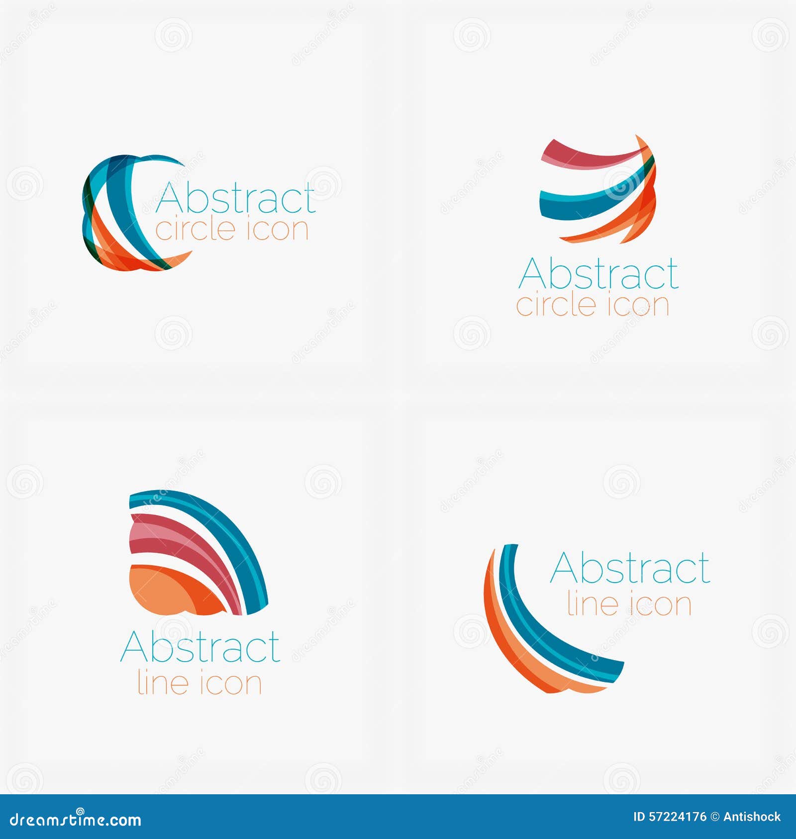 Clean Elegant Circle Shaped Abstract Geometric Stock Vector ...