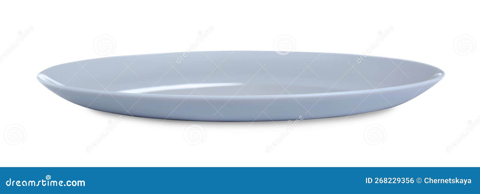 Clean Empty Ceramic Plate Isolated on White Stock Photo - Image of ...