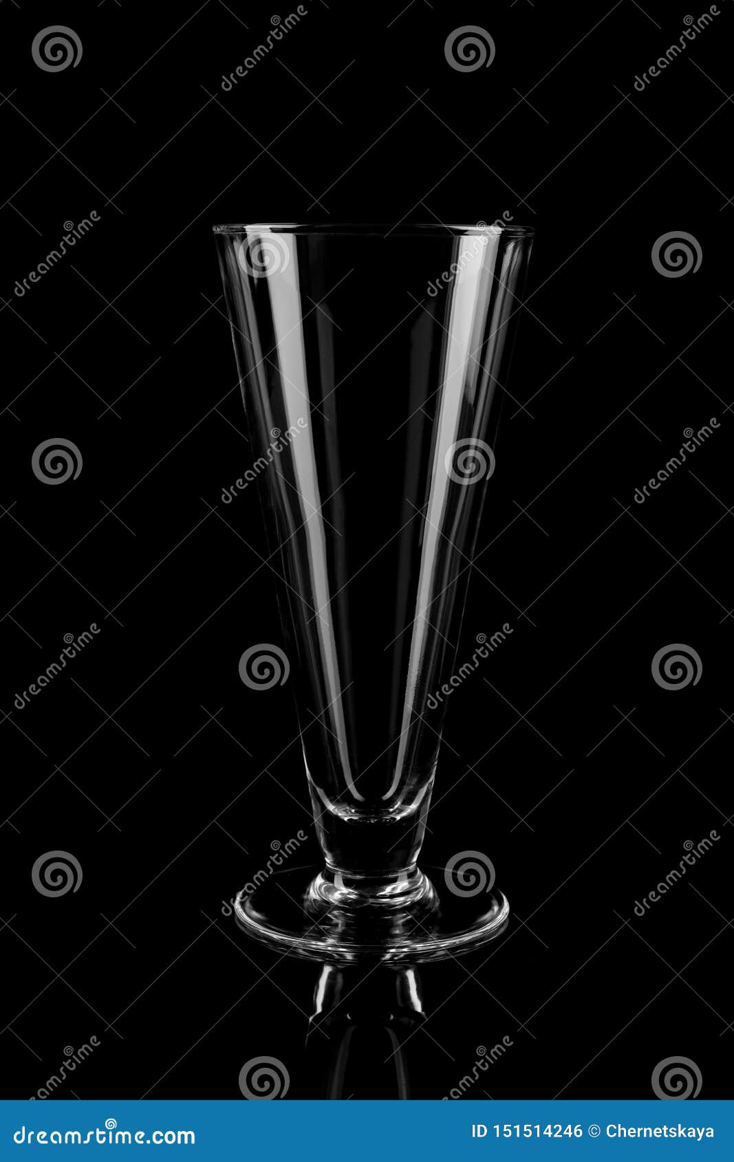 Clean Empty Cocktail Glass on Black Stock Photo - Image of crystal ...