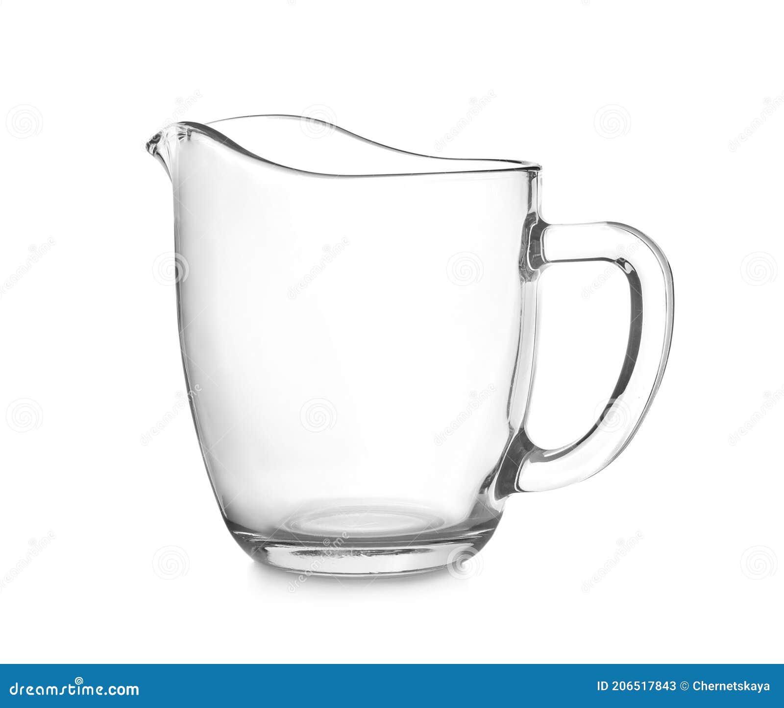 Clean Empty Glass Jug Isolated on White Stock Image - Image of ...
