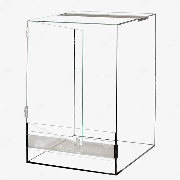 Empty Glass Terrarium for Reptiles Stock Image - Image of glass, clean ...