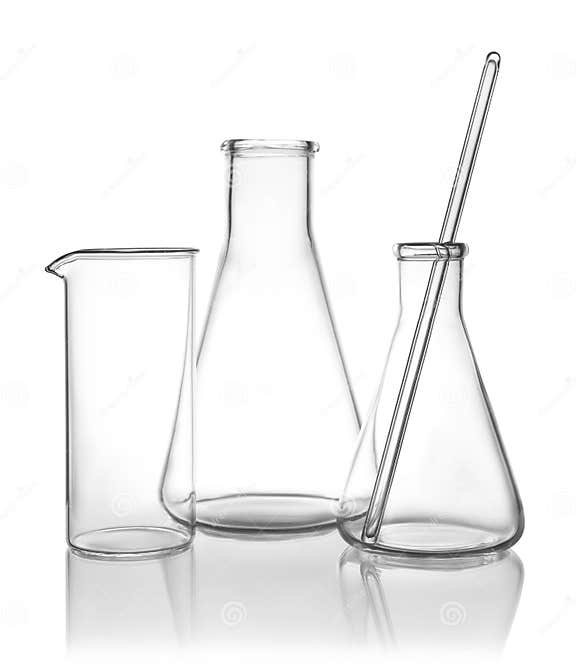 Clean Empty Laboratory Glassware Stock Image - Image of chemical ...