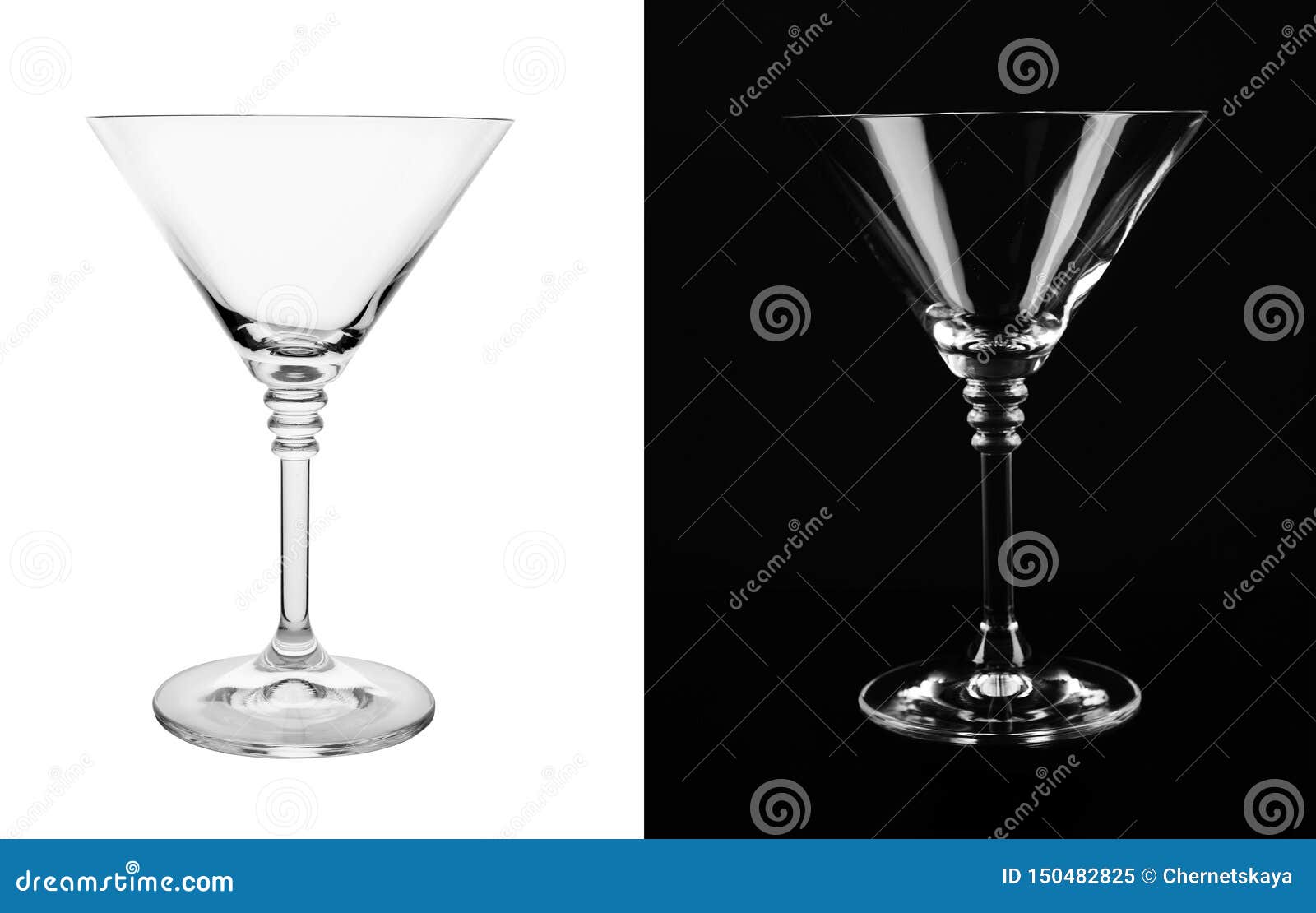 Clean Empty Martini Glass on White Stock Image - Image of holiday ...
