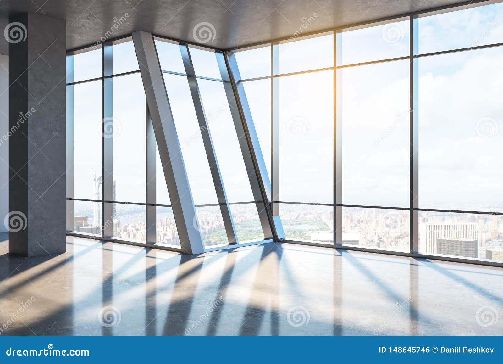 Clean Empty Office Interior Stock Illustration - Illustration of home ...