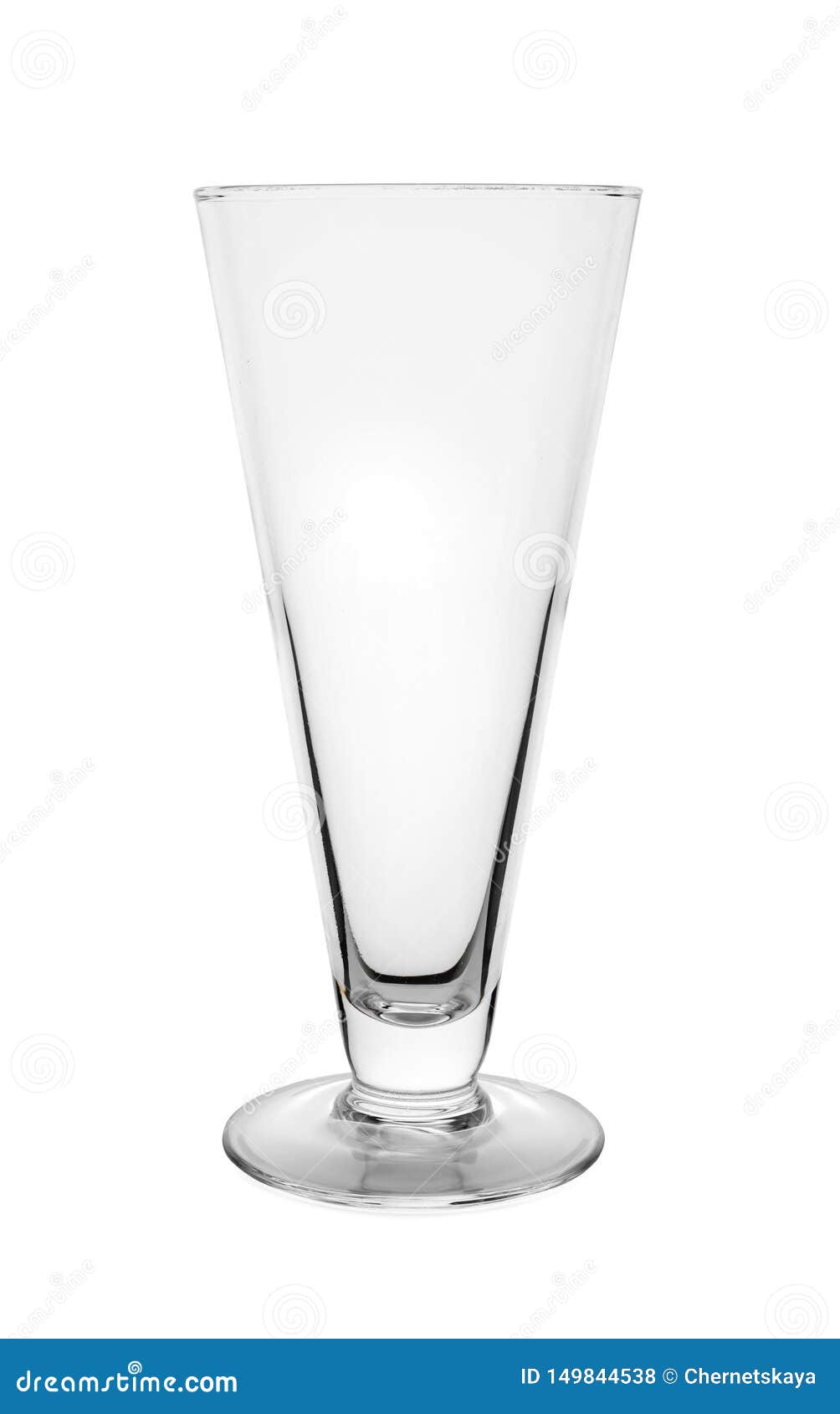 Clean Empty Pilsner Glass Isolated Stock Photo - Image of glassware ...