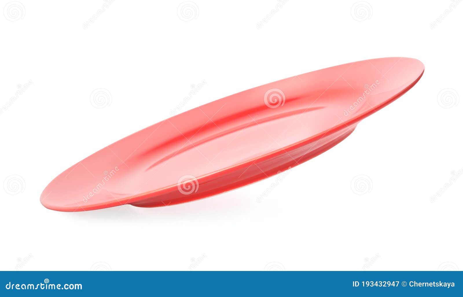Clean Empty Red Plate Isolated Stock Image - Image of item, dish: 193432947