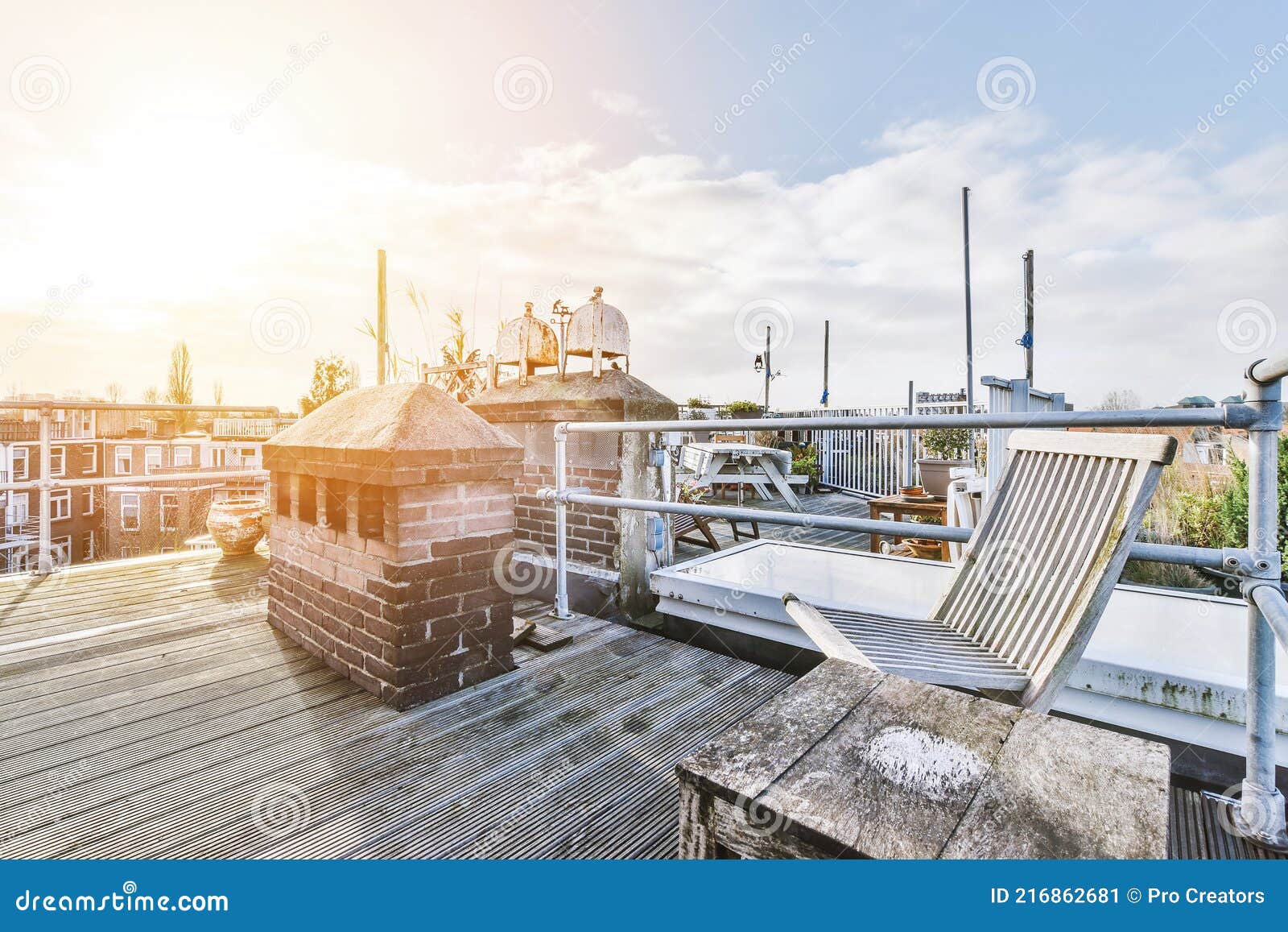 Clean empty roof stock image. Image of fresh, contemporary - 216862681