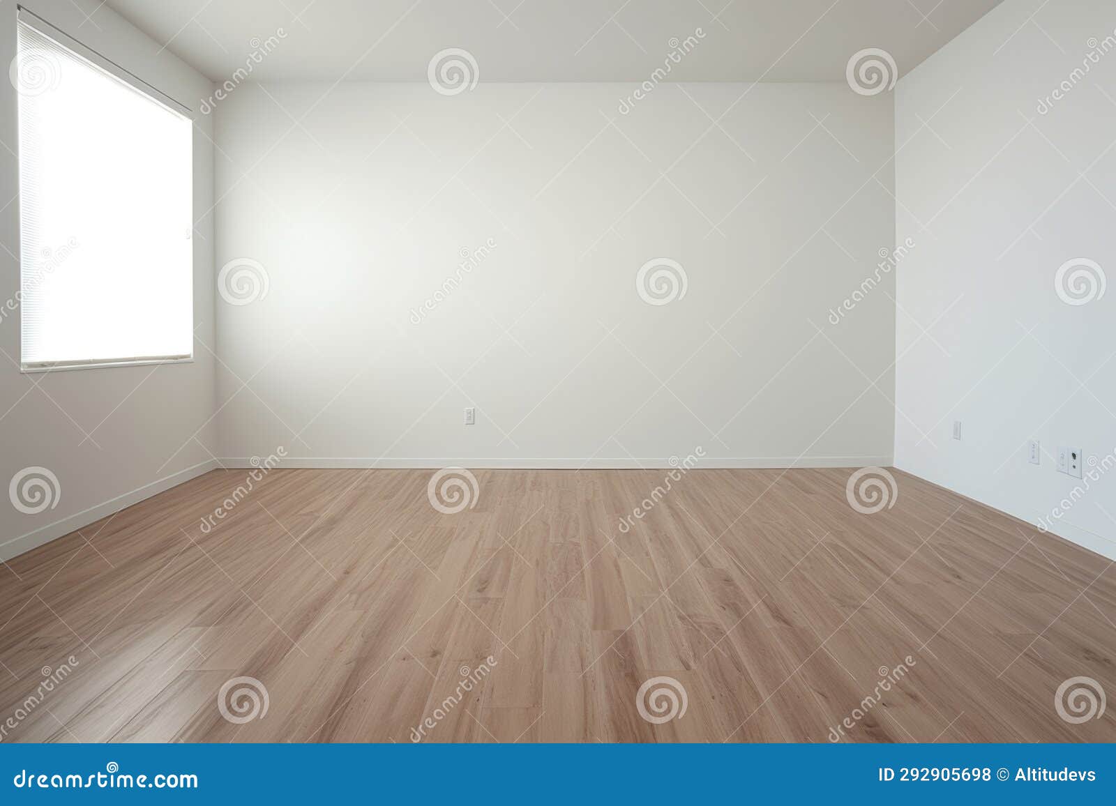 Clean Empty Room with No Furniture Stock Photo - Image of minimalistic ...