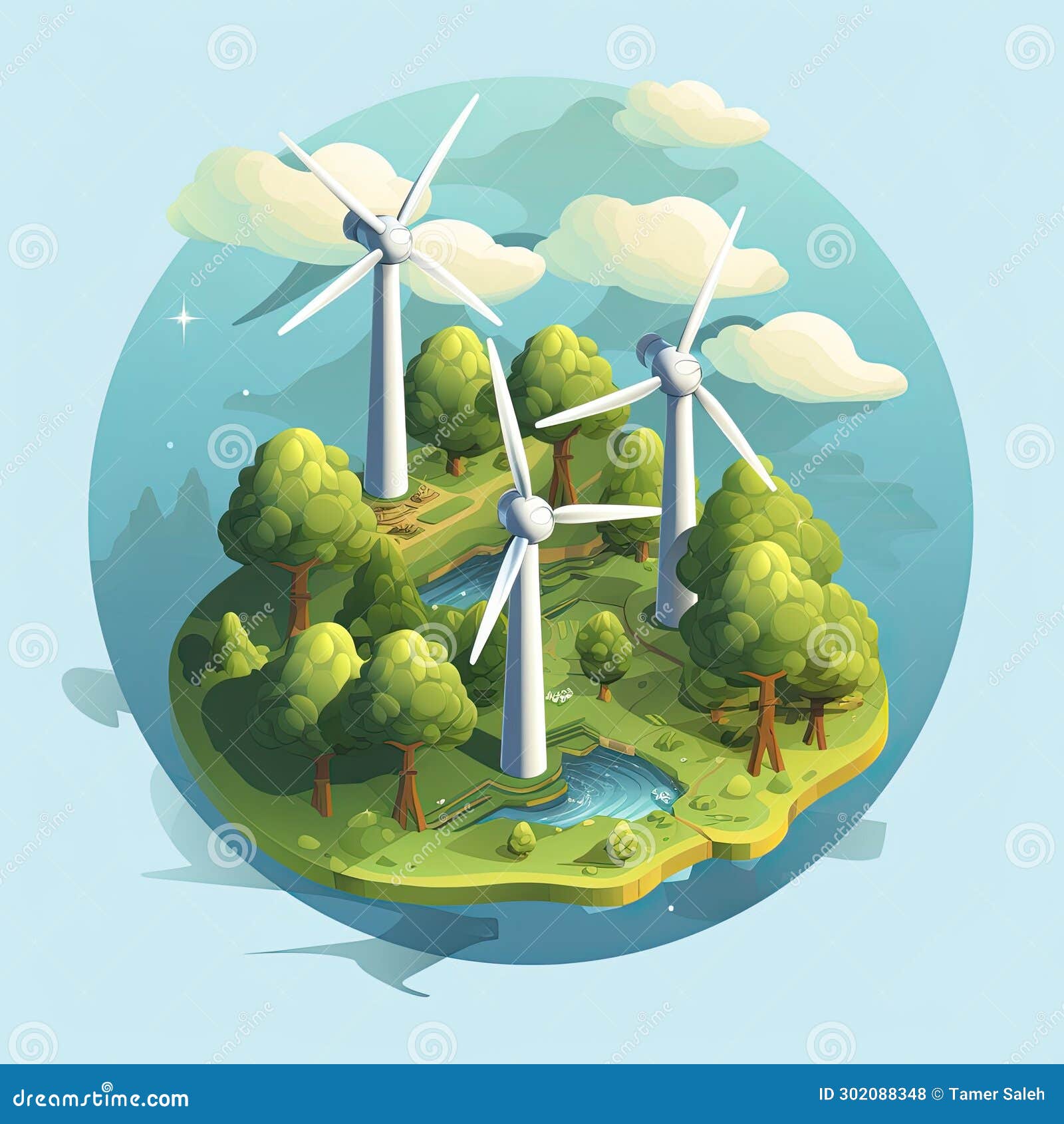 Clean Energy Illustration Concept Stock Illustration - Illustration of ...