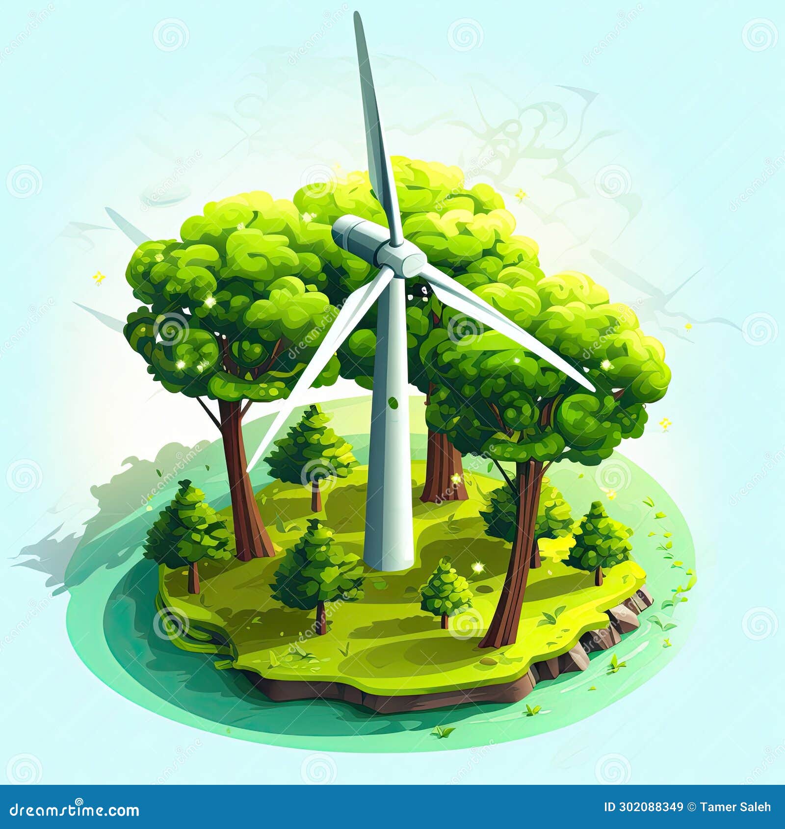 Clean Energy Illustration Concept Stock Illustration - Illustration of ...