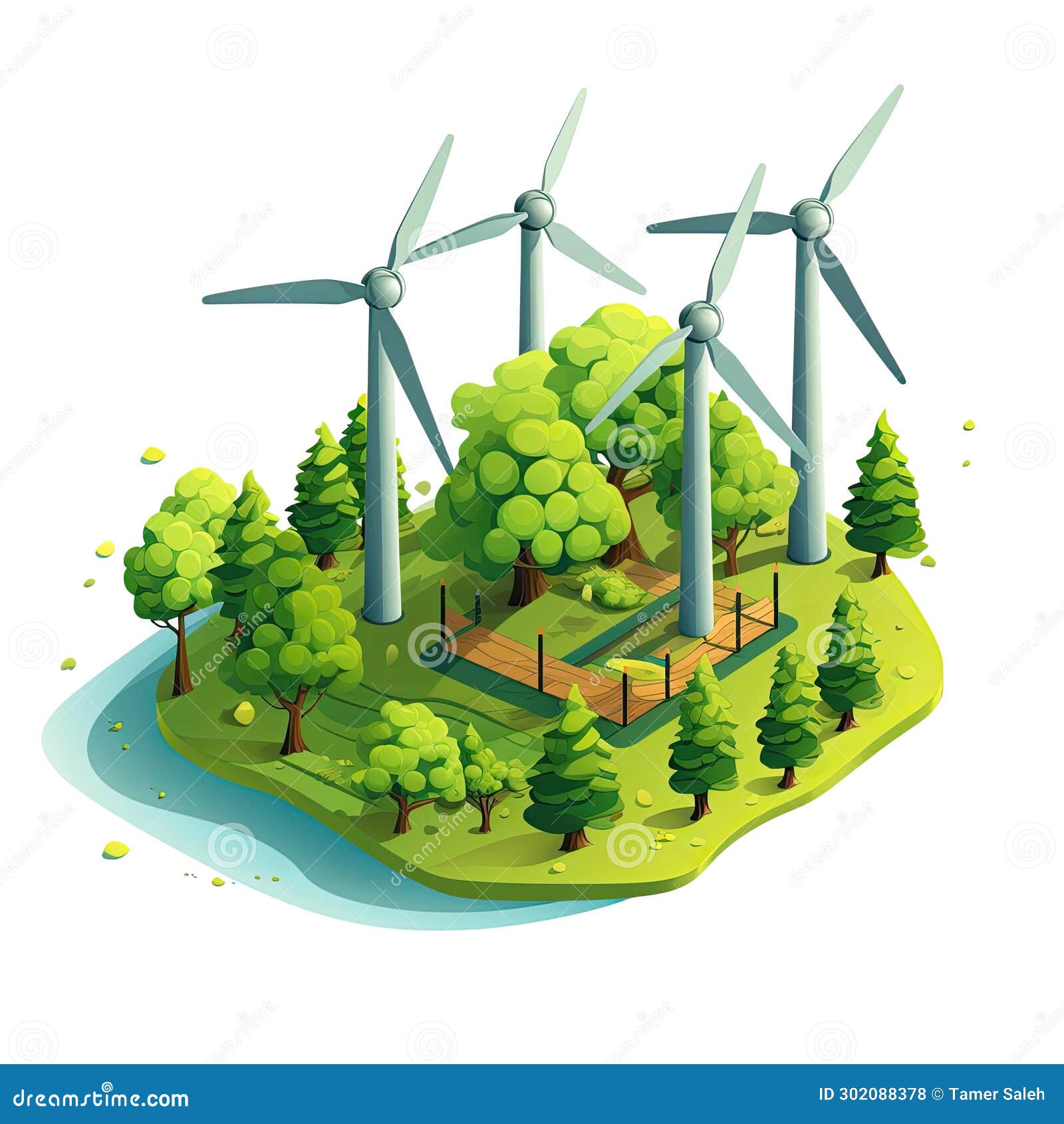 Clean Energy Illustration Concept Stock Illustration - Illustration of ...
