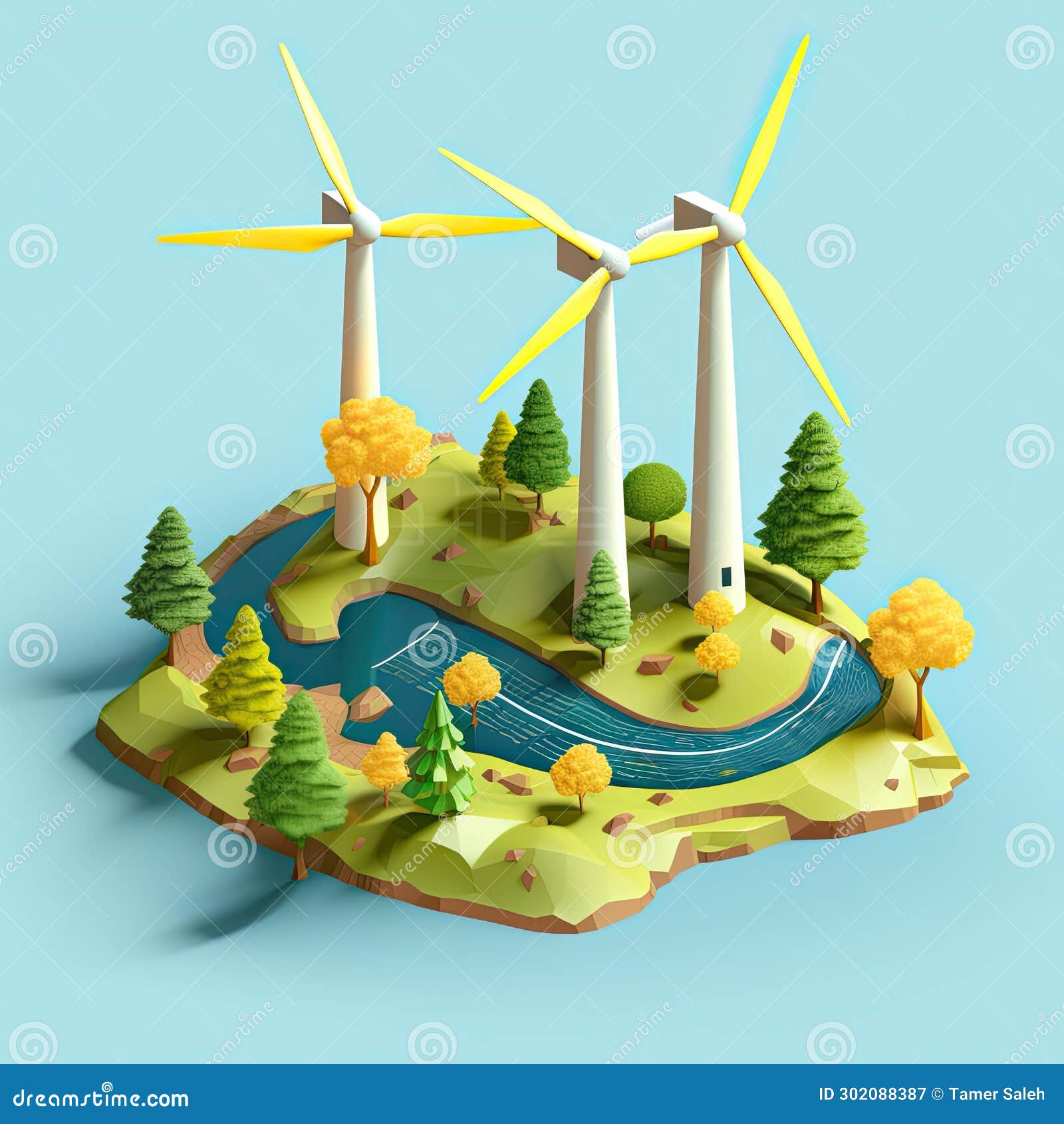 Clean Energy Illustration Concept Stock Illustration - Illustration of ...