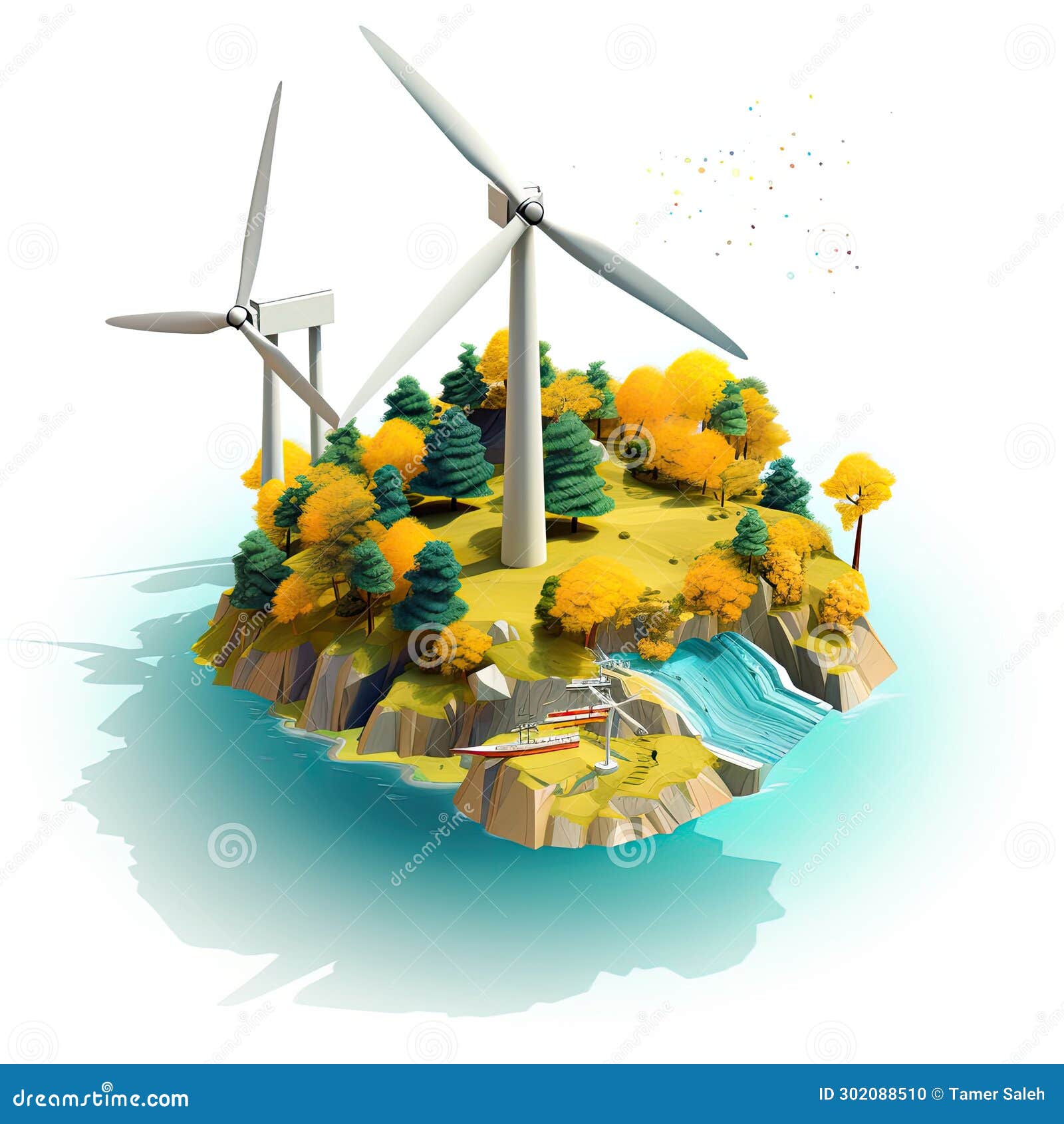 Clean Energy Illustration Concept Stock Illustration - Illustration of ...