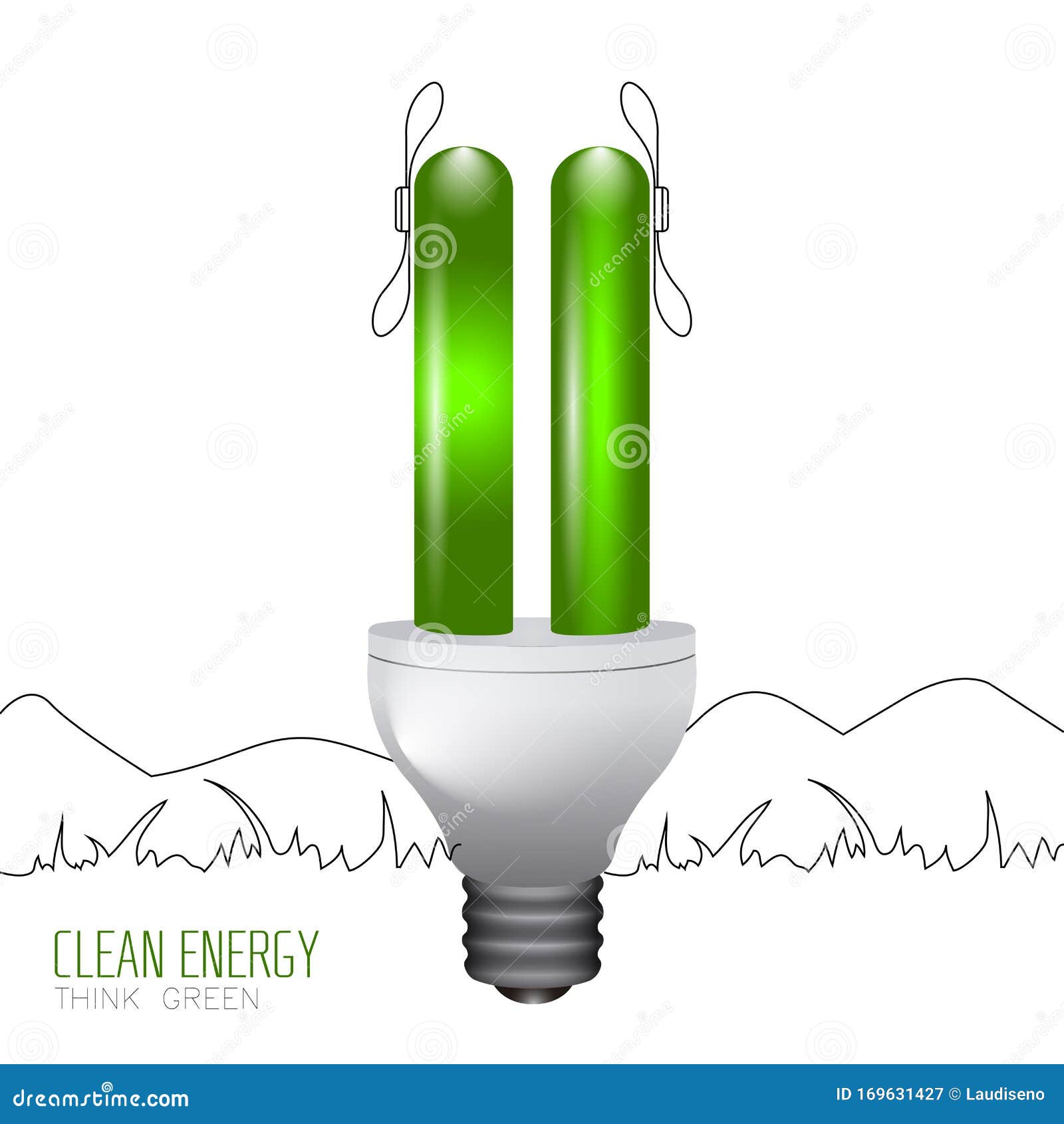Clean energy illustration stock vector. Illustration of electricity ...