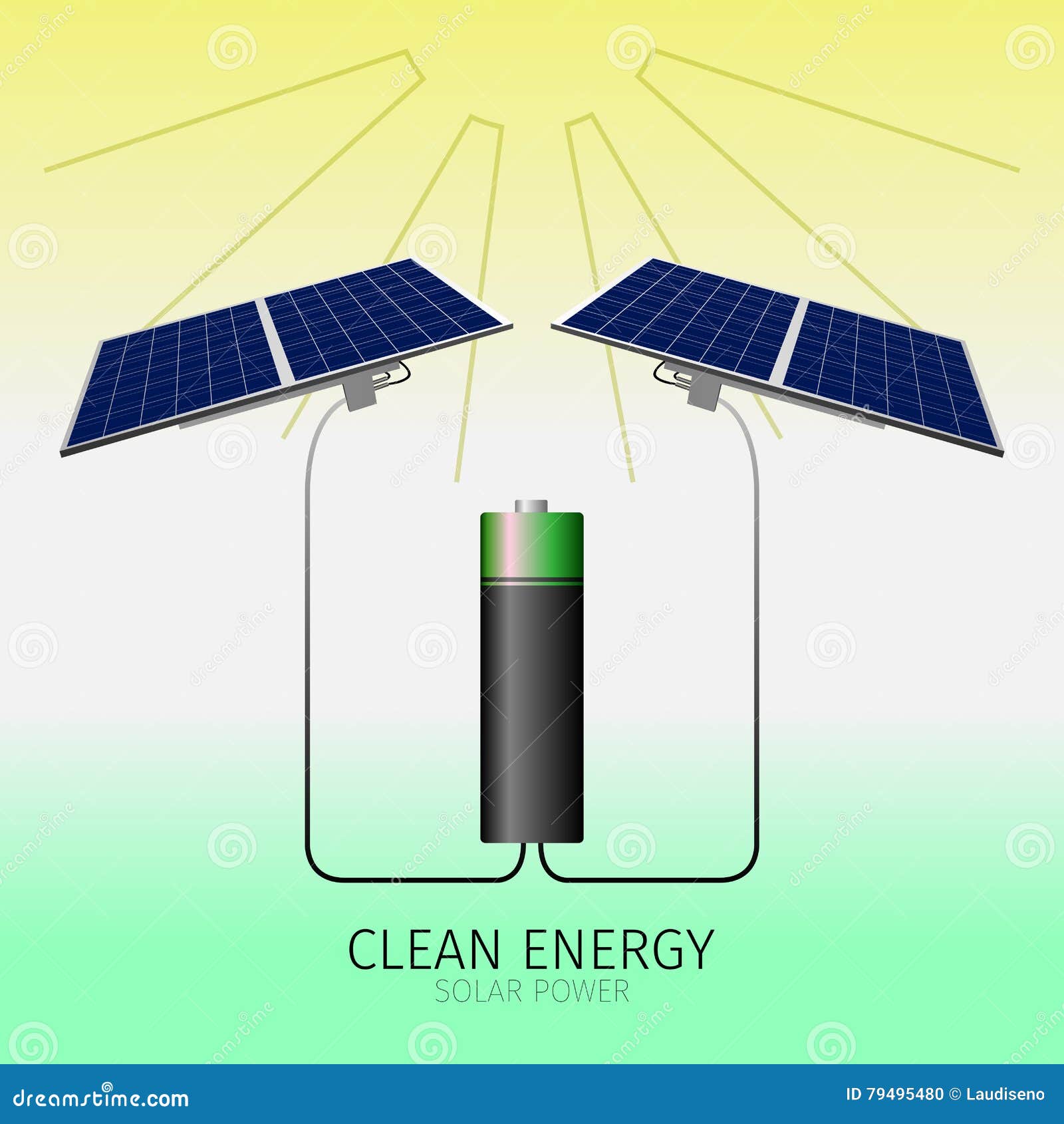 Clean energy illustration stock vector. Illustration of industrial ...