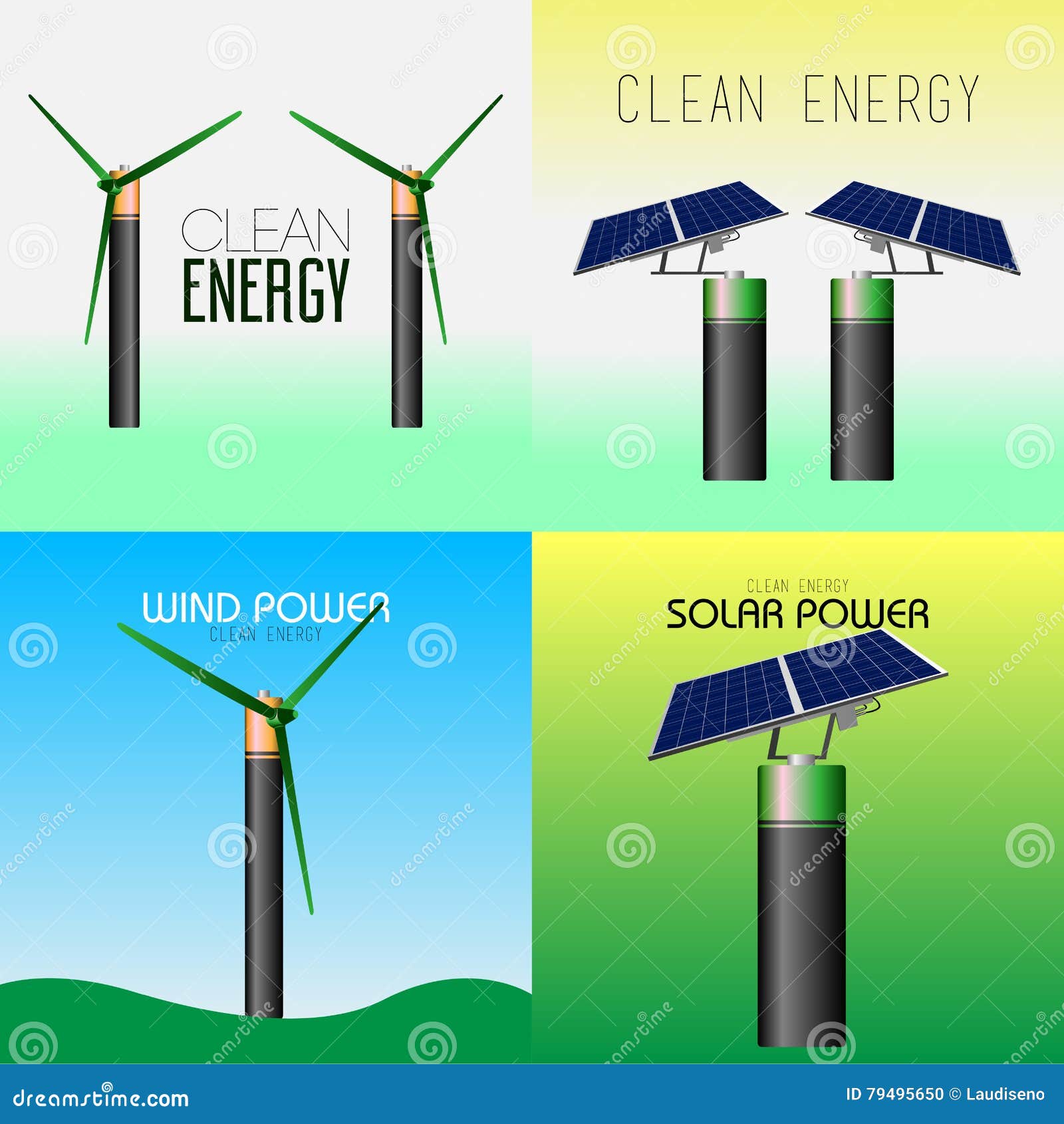 Clean energy illustration stock vector. Illustration of digitally ...