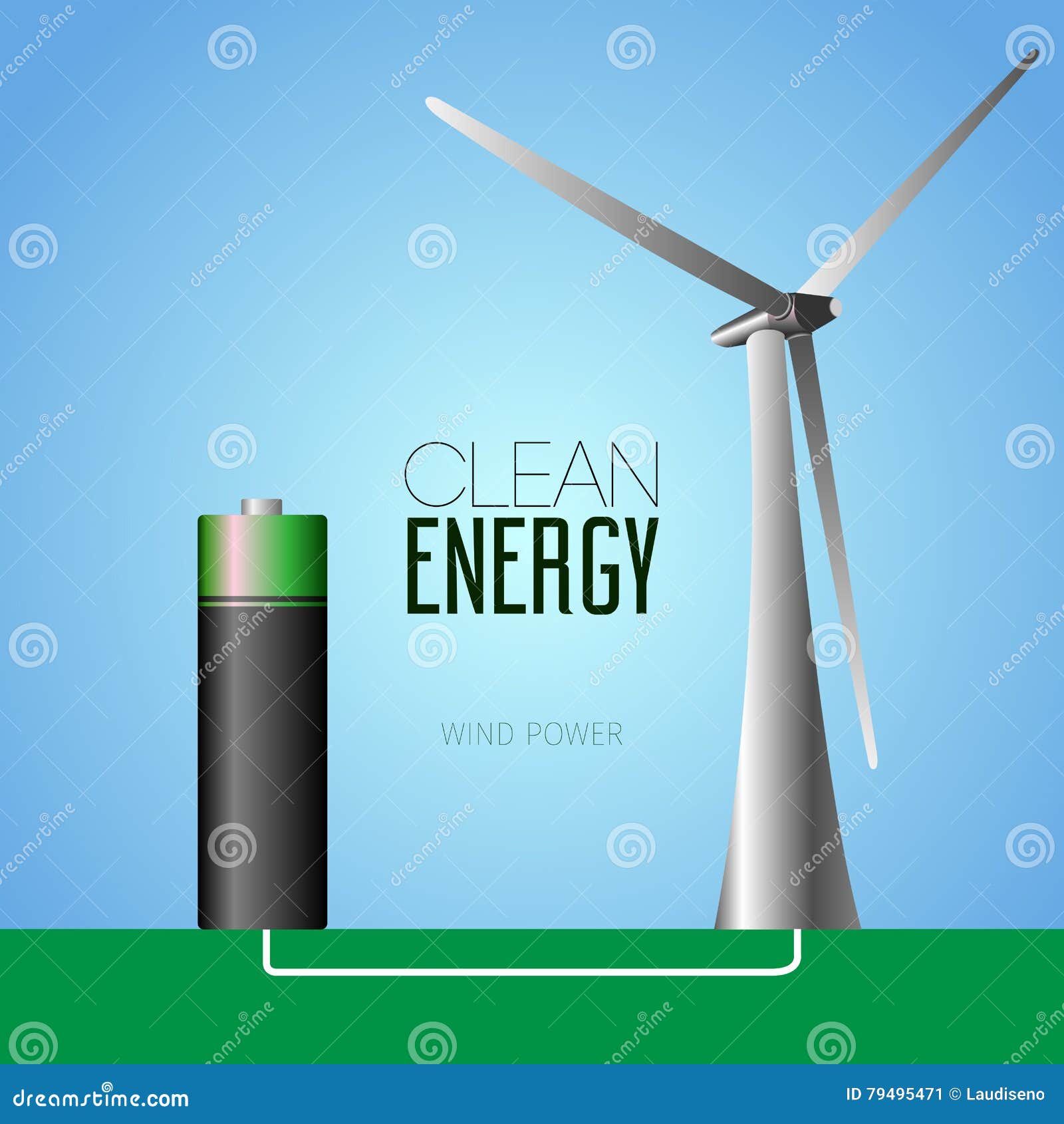 Clean energy illustration stock vector. Illustration of conservation ...