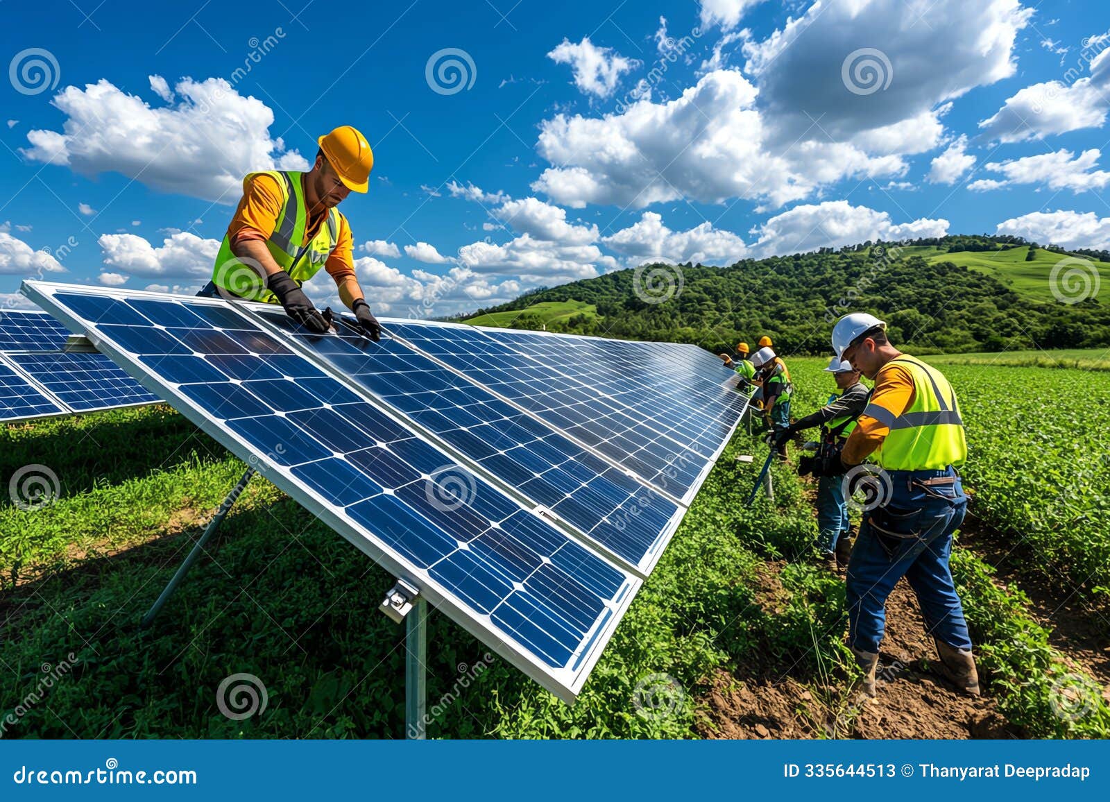 Clean Energy Implementation is Captured in a Realistic Photo of a Solar ...