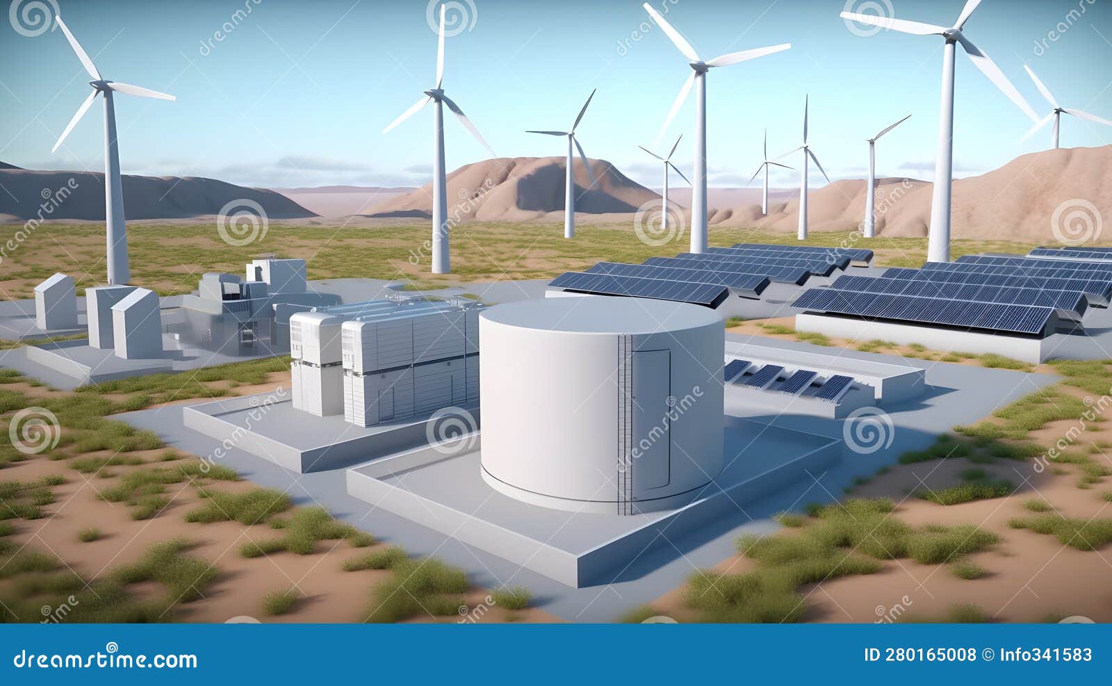 Clean Energy System with Solar Wind and Hydro Power Two Generative AI ...