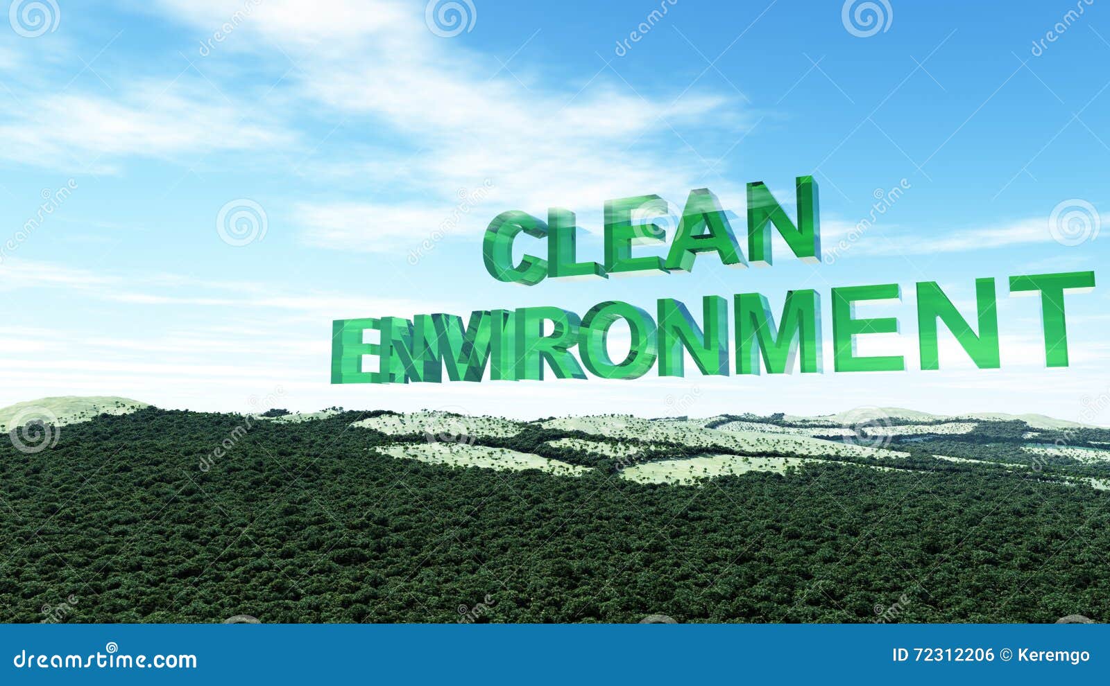Clean Environment Concept stock illustration. Illustration of forest ...