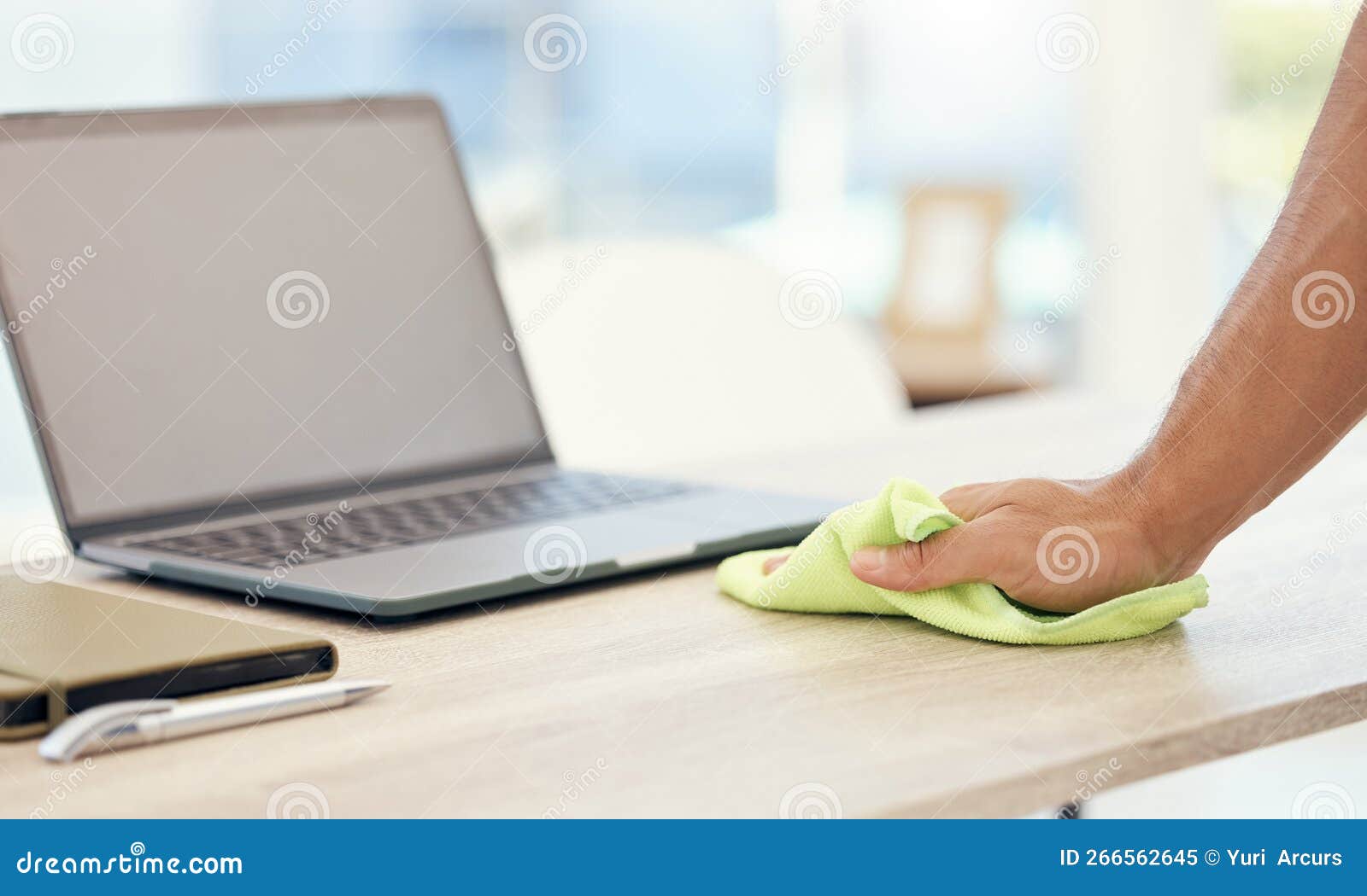 A Clean Environment Creates a Productive Mind. an Unrecognizable Person ...