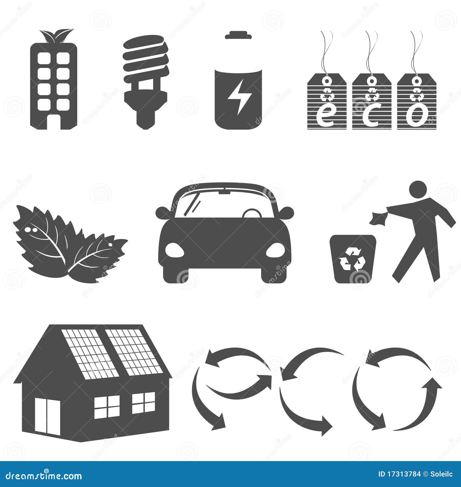 Clean environment symbols stock vector. Illustration of ecologic - 17313784
