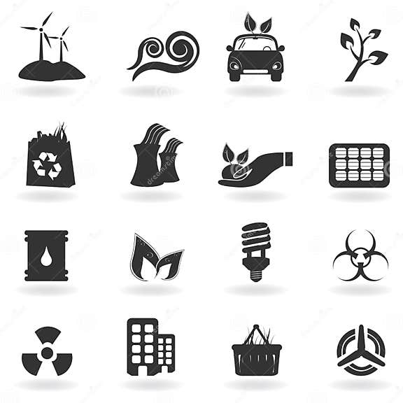 Clean environment symbols stock vector. Illustration of environment ...