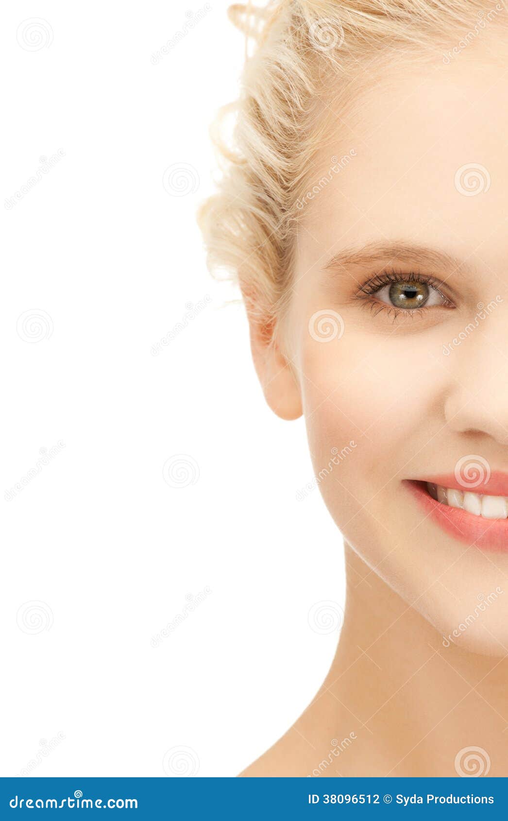 Clean Face of Beautiful Girl Stock Photo - Image of skin, cosmetics ...