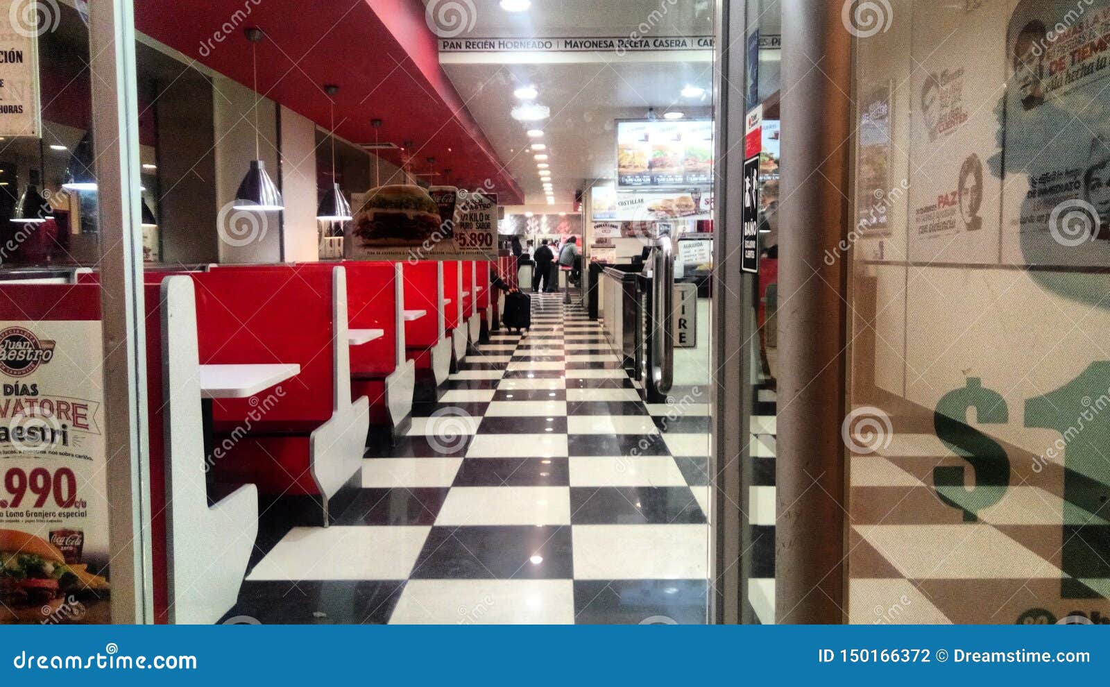 Clean fast food editorial photography. Image of night - 150166372