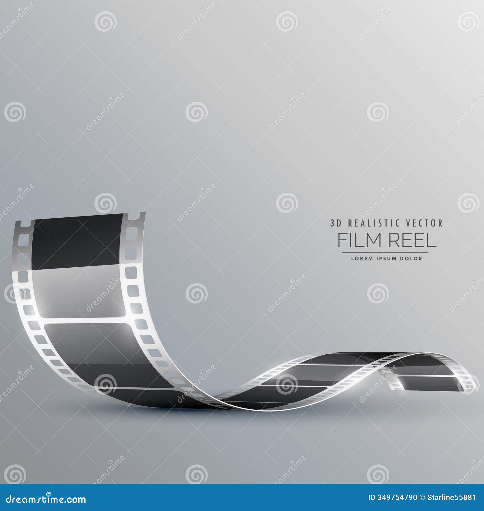 Clean Film Strip Vector Background Stock Vector - Illustration of empty ...