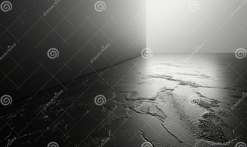 Clean Flat Surface with Shadowed Corner Under Light. Generative AI ...