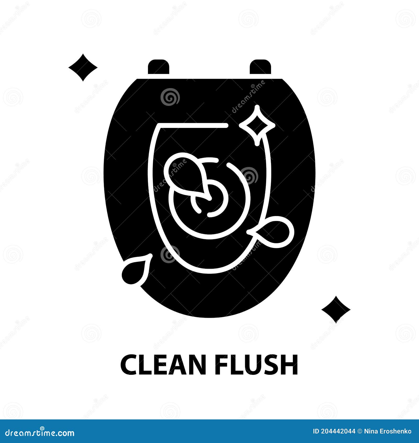 Flush Icon. Linear Vector Illustration From Toilet Collection. Outline ...