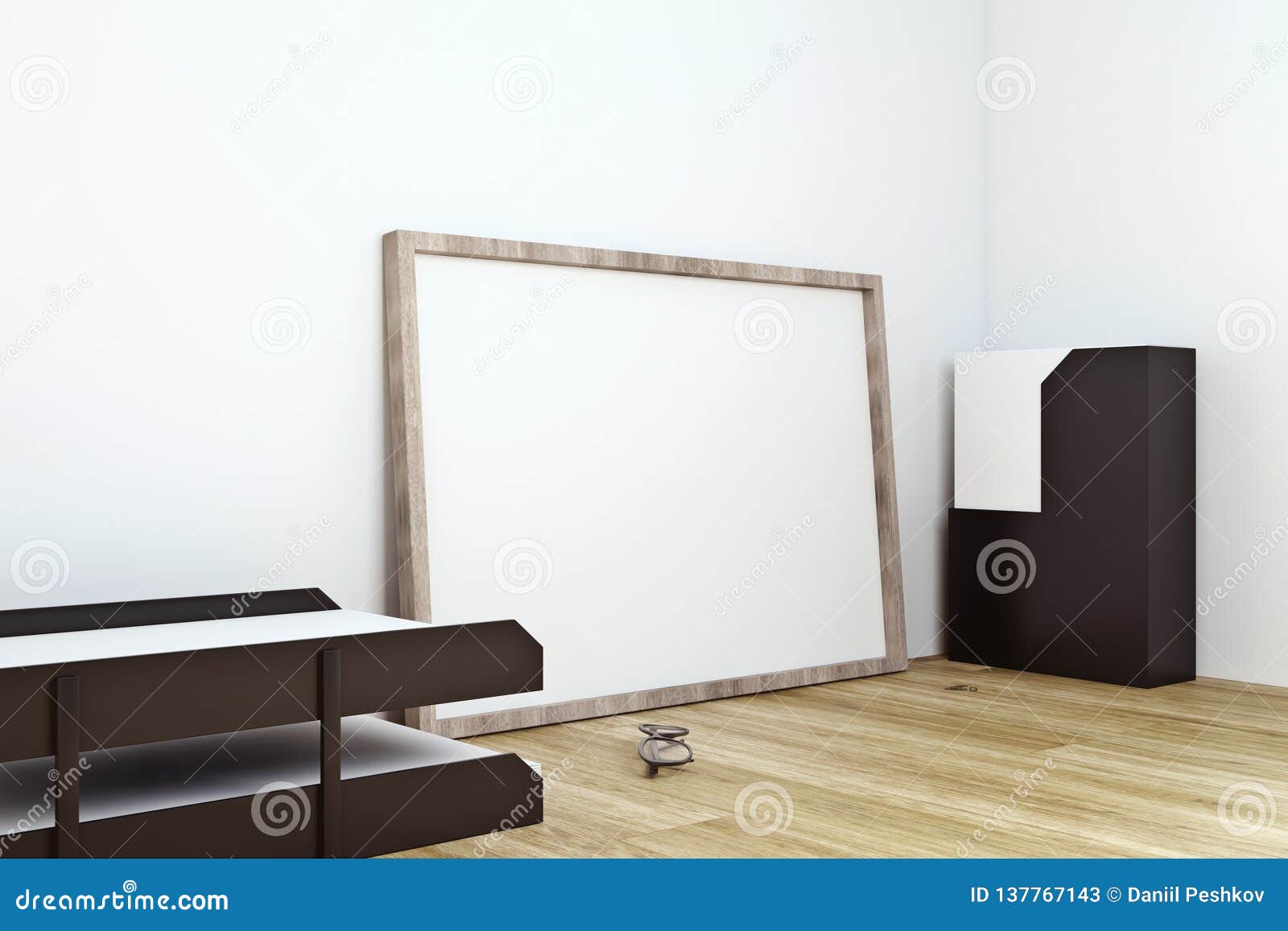 Clean frame on desktop stock illustration. Illustration of side - 137767143