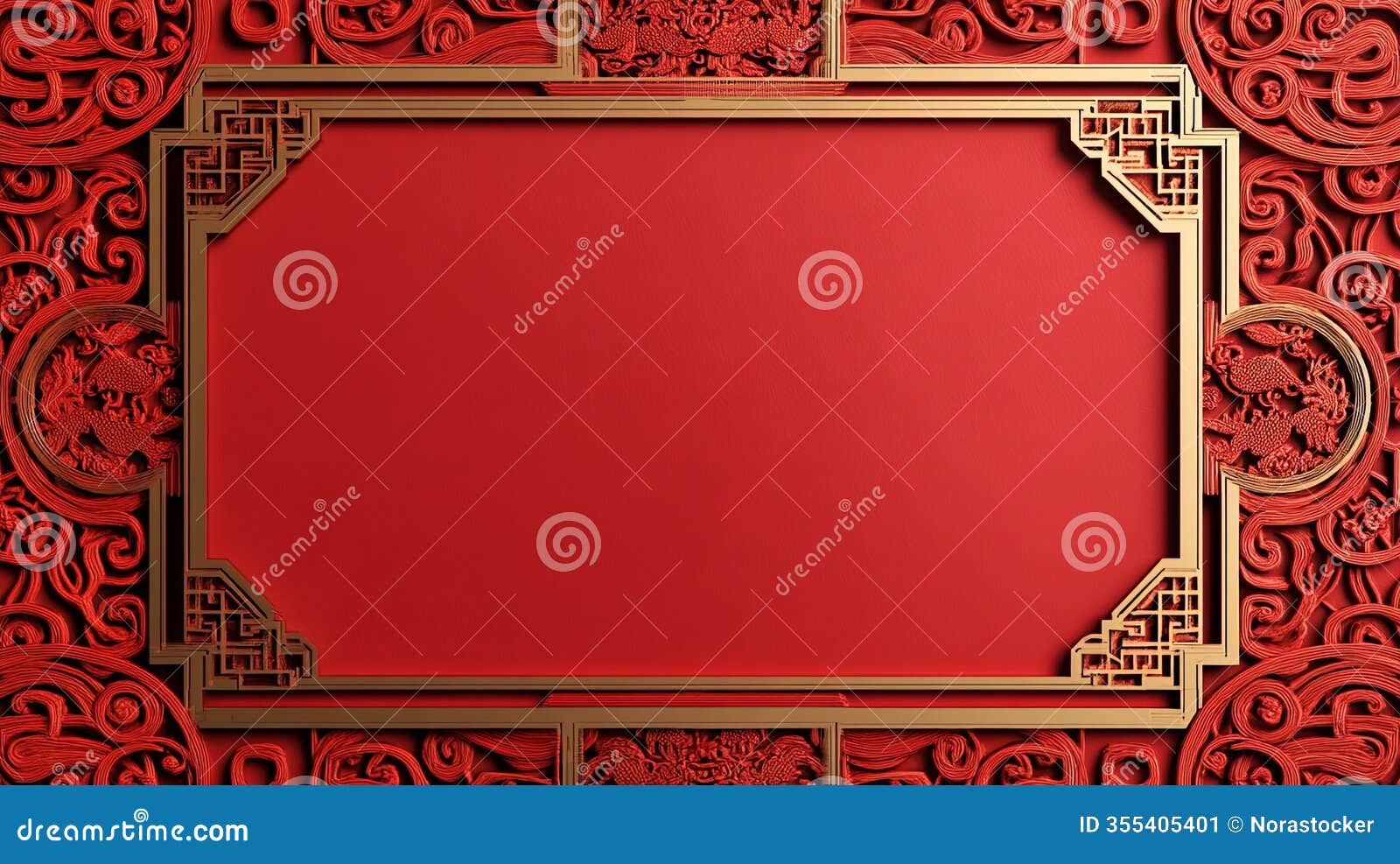 A Clean Frame With Intricate Chinese Knot Patterns Forming The Border ...