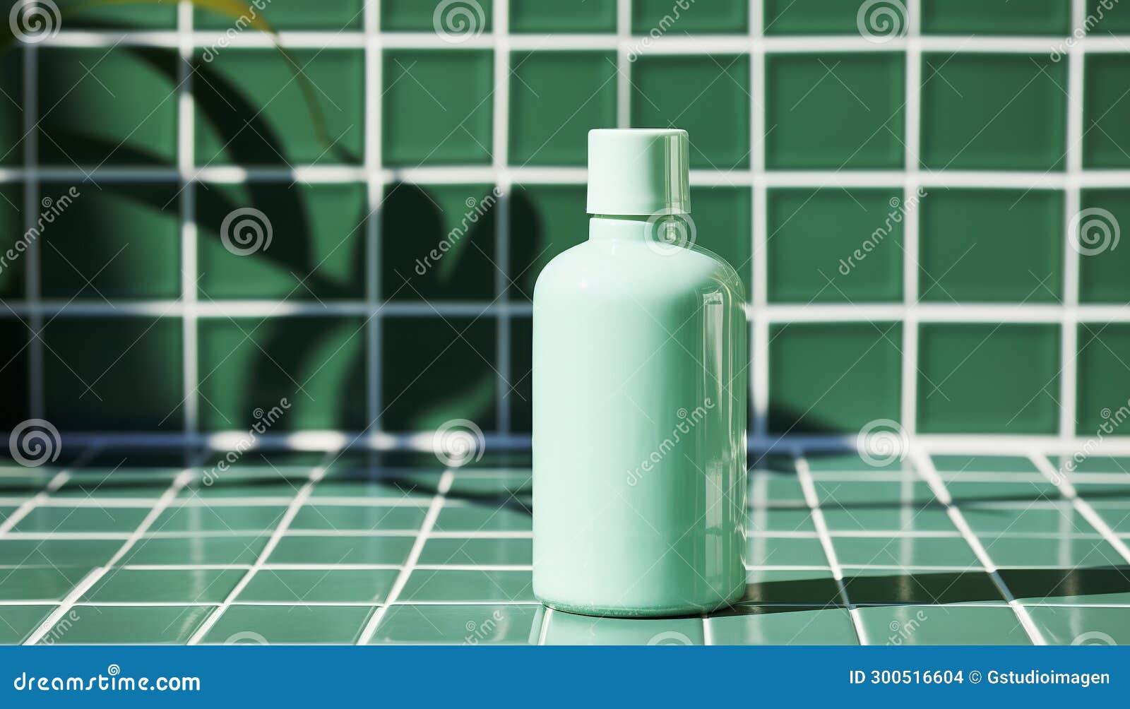 Clean, Fresh, Green Liquid in Plastic Bottle Generated by AI Stock ...