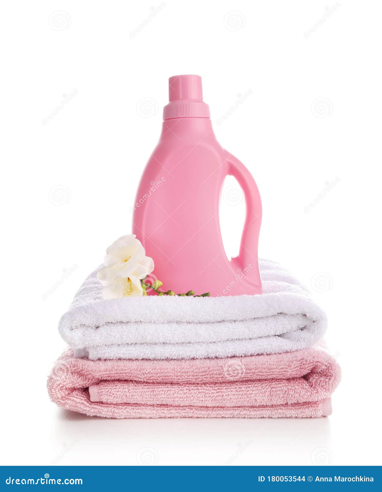 Clean and Fresh Laundry on White Background Stock Photo - Image of ...